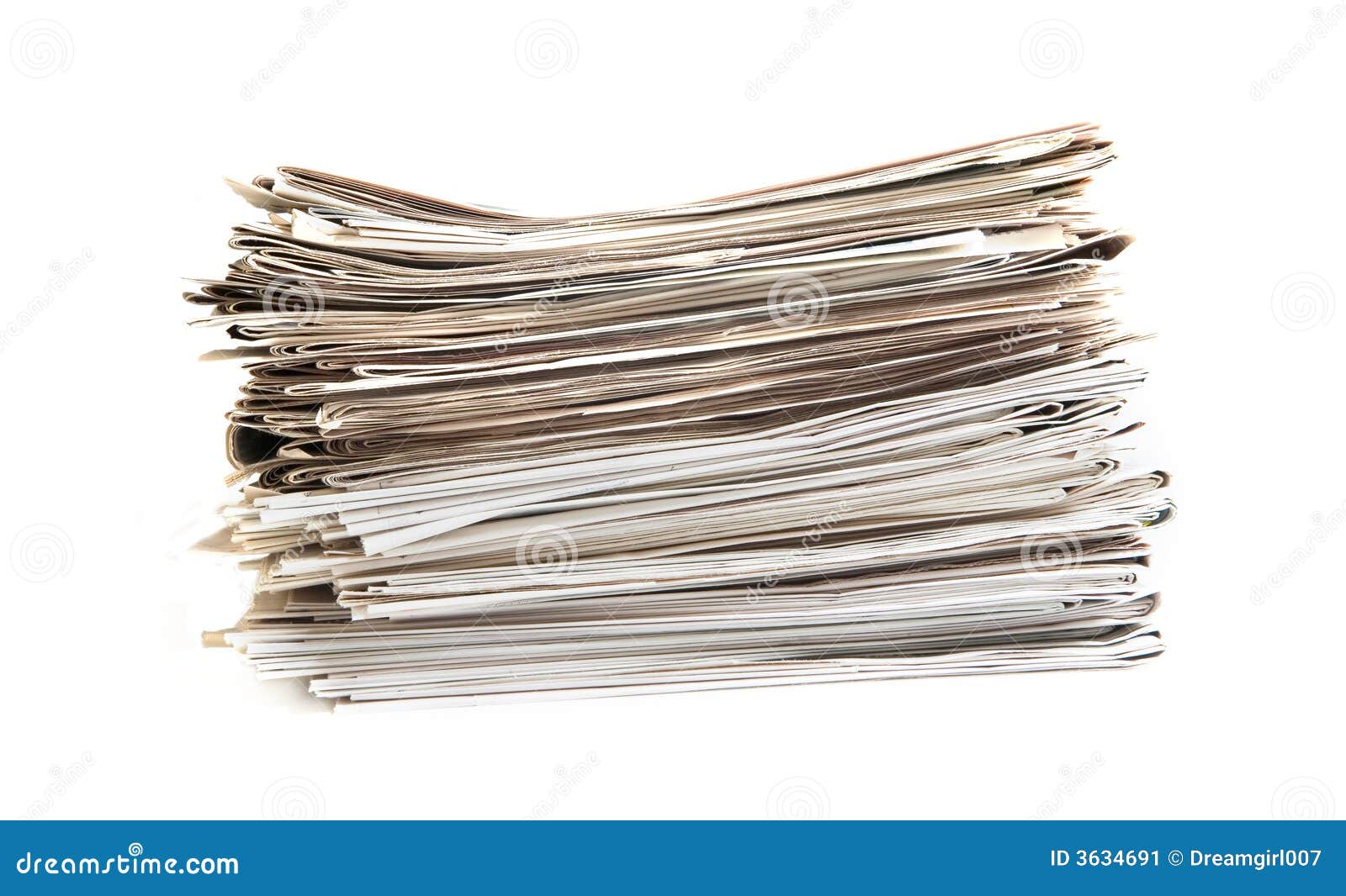 Newspaper pile stock image. Image of stack, print, detail - 3634691