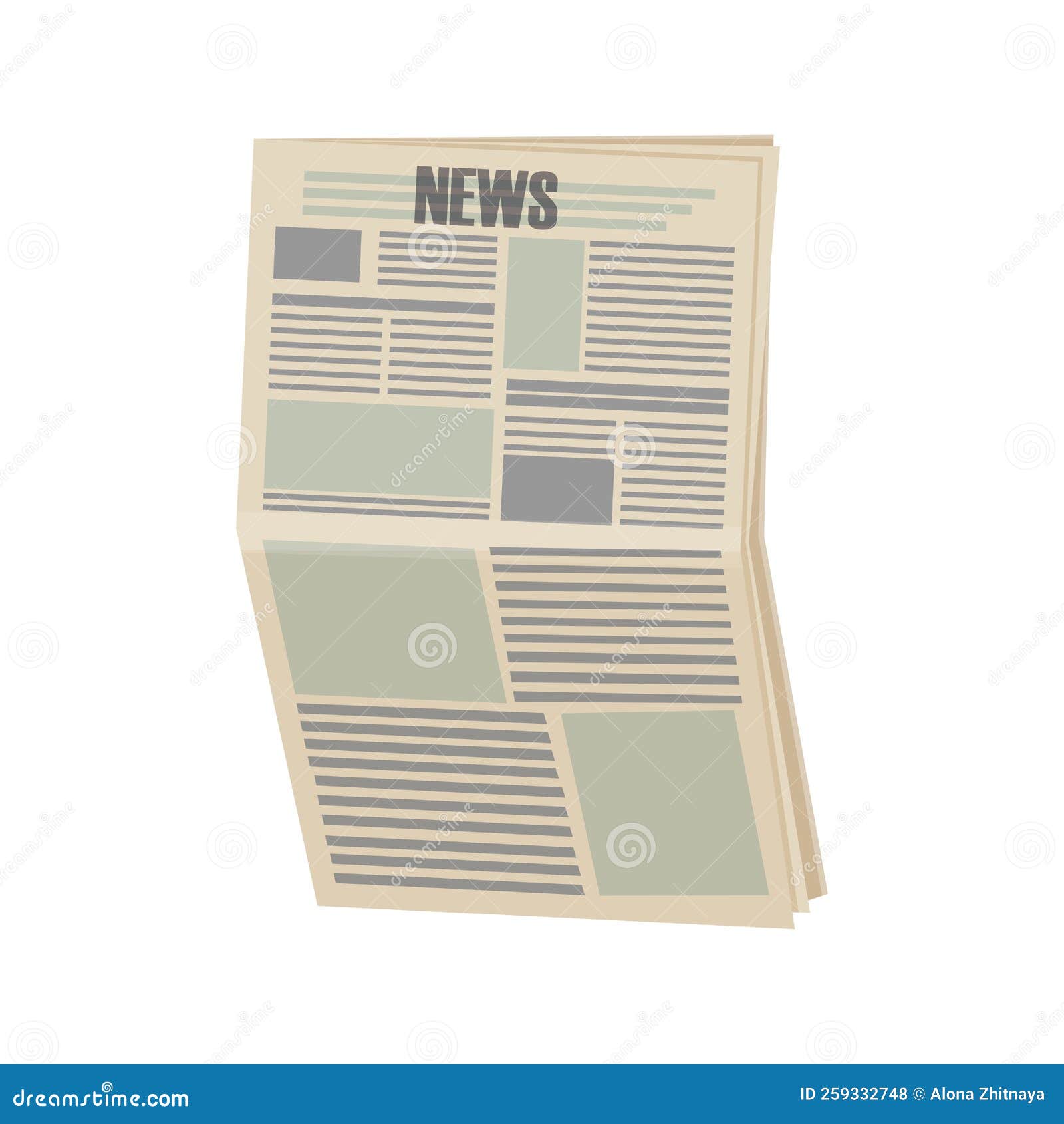 Newspaper Pile, Stack of Magazine with Rope in Cartoon Style Isolated ...