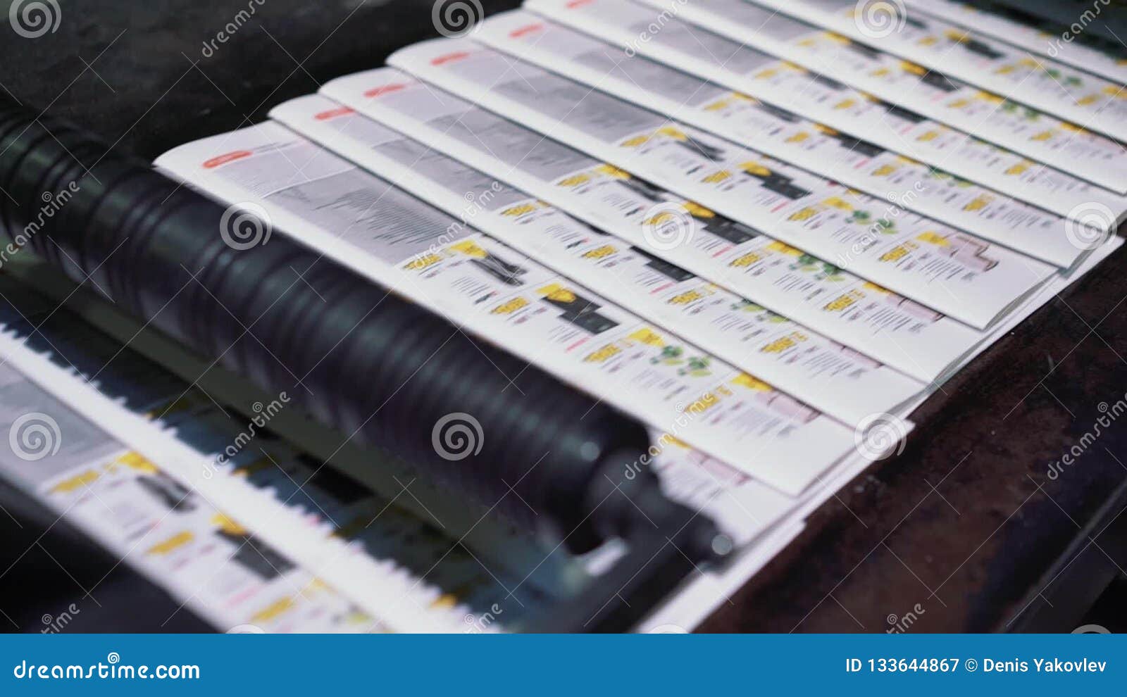 Newspaper Printing Process in Printing House Stock Video - Video of ...