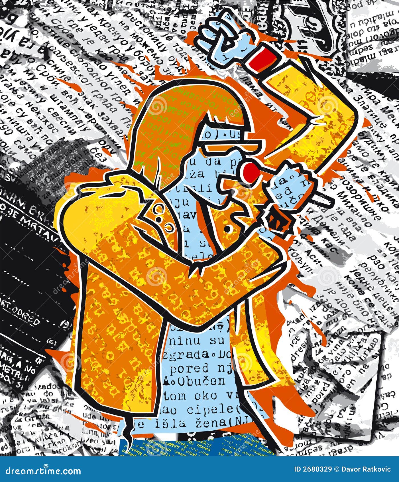 Newspaper With Old Grunge Vintage Unreadable Paper Texture Background ...