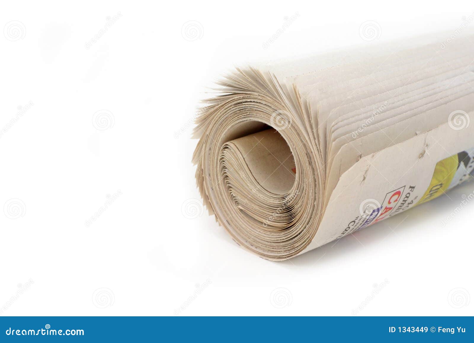Newspaper roll stock image. Image of extra, isolated, headline - 1343449