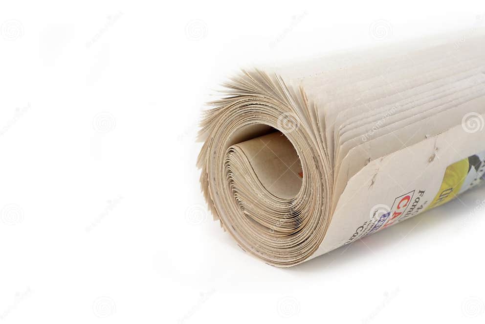 Newspaper roll stock image. Image of extra, isolated, headline - 1343449