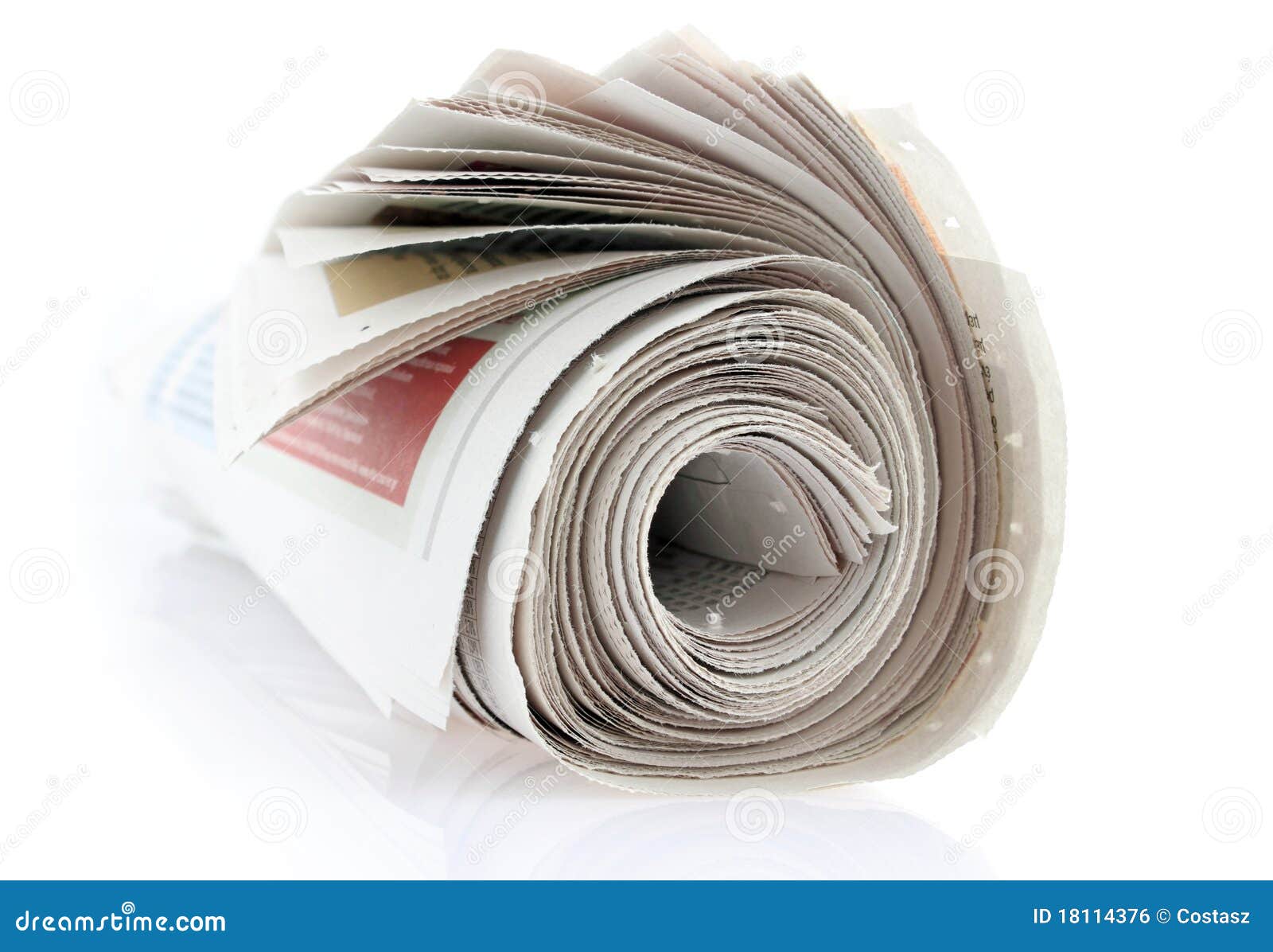 Newspaper roll stock photo. Image of newspapers, macro - 18114376