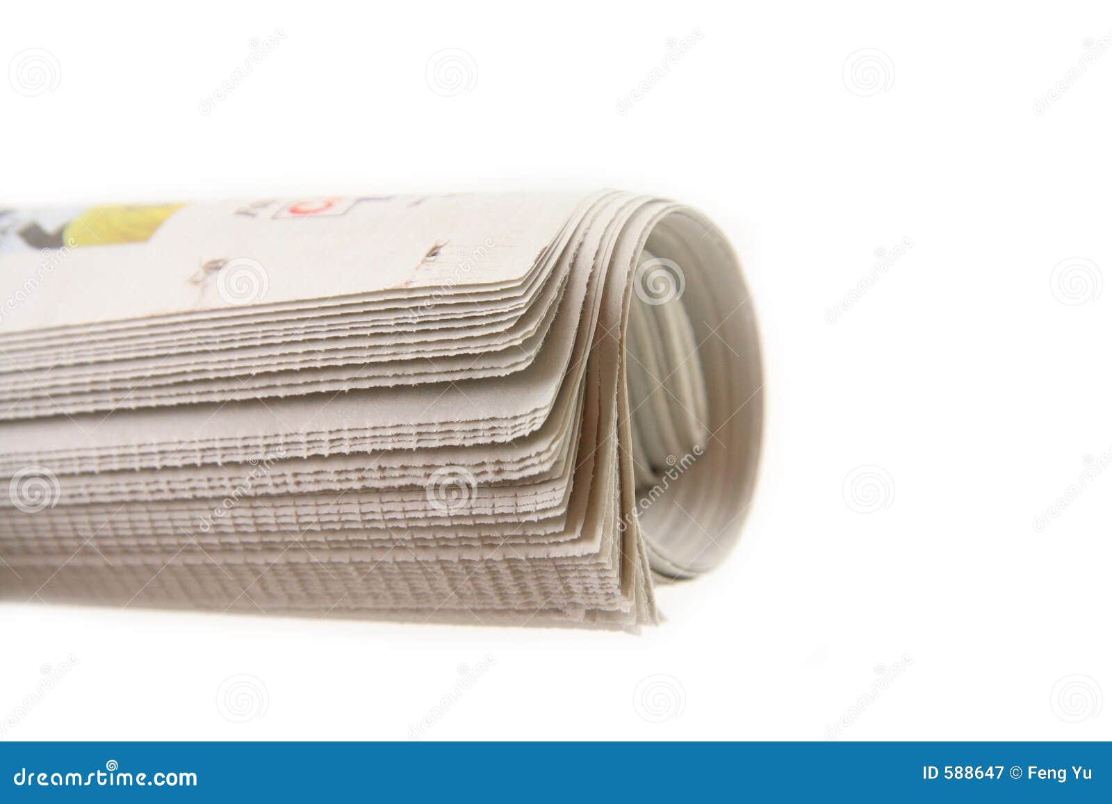 Newspaper roll stock image. Image of roll, isolated, paper - 588647