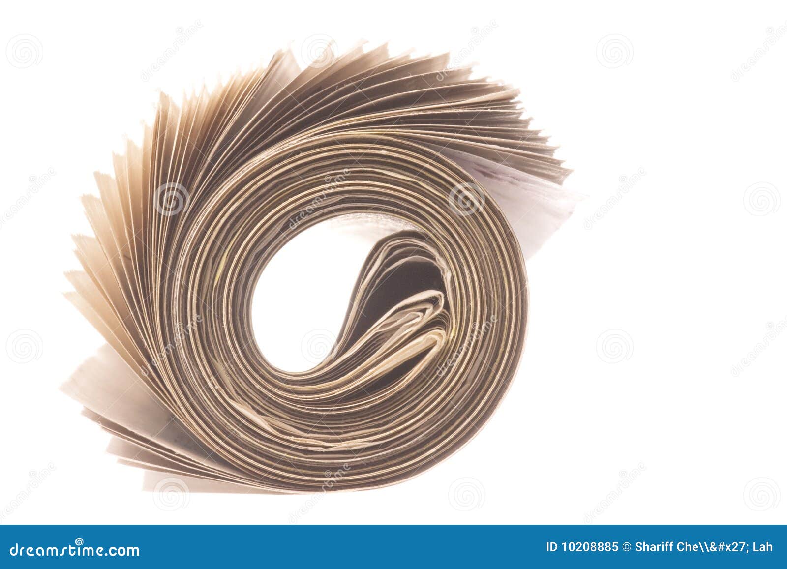Newspaper Roll Isolated stock image. Image of isolated - 10208885
