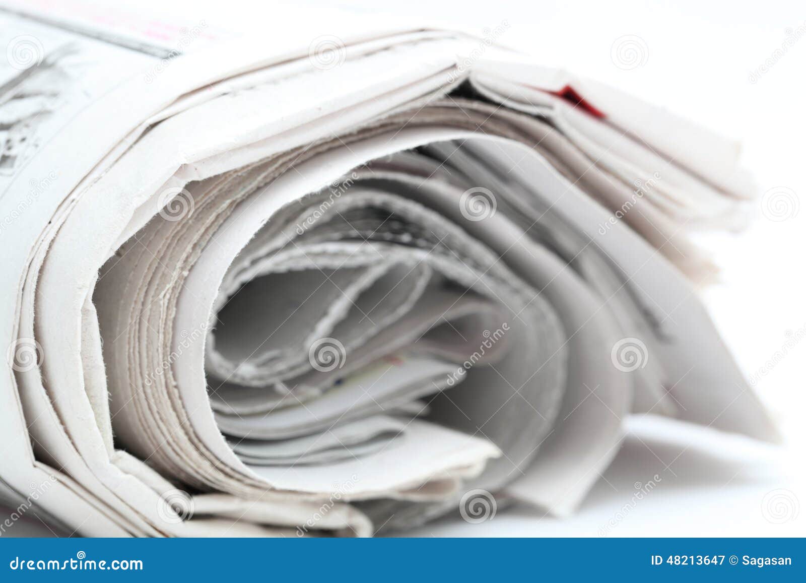 Newspaper roll stock image. Image of paper, concepts - 48213647