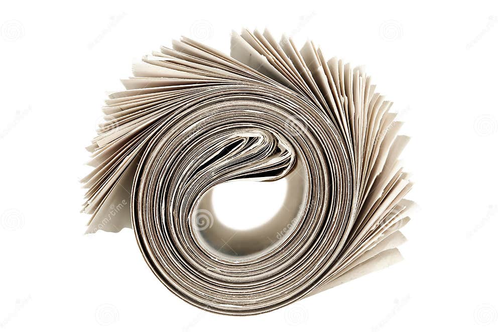 Newspaper roll stock photo. Image of circulation, morning - 43710666