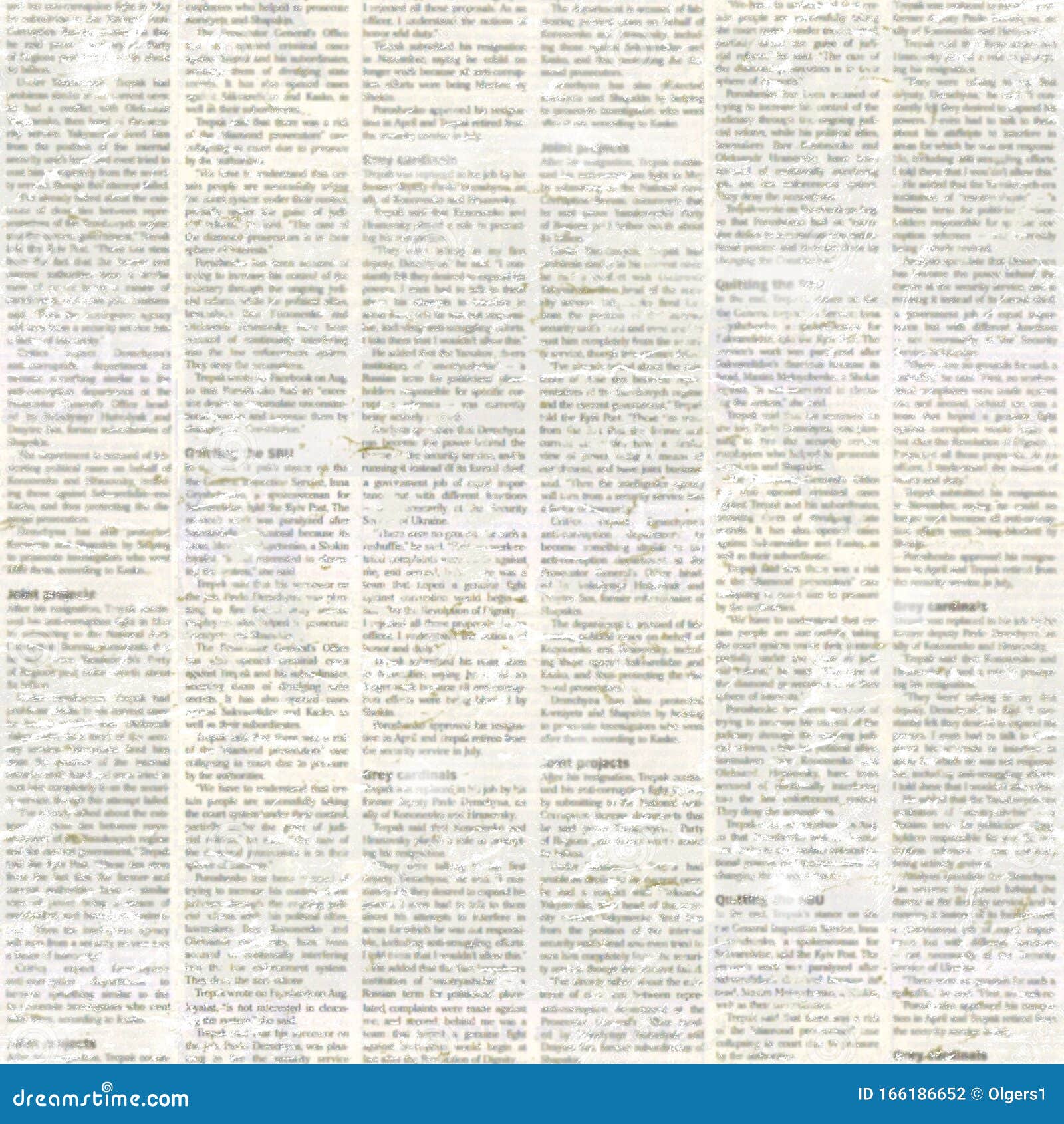 Newspaper Seamless Pattern with Old Vintage Unreadable Paper Texture ...