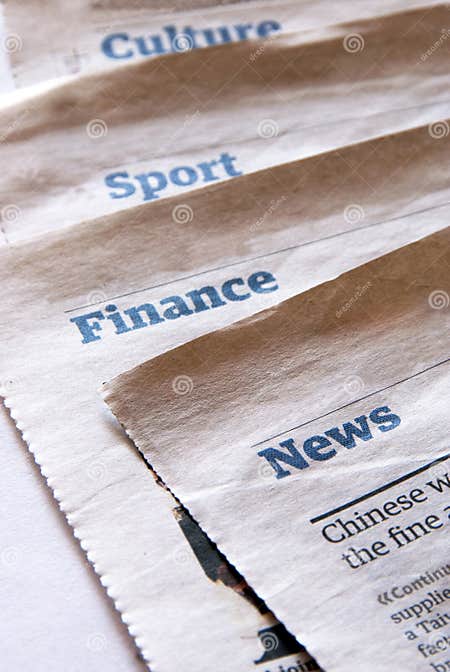 Newspaper sections stock image. Image of communications - 15580453