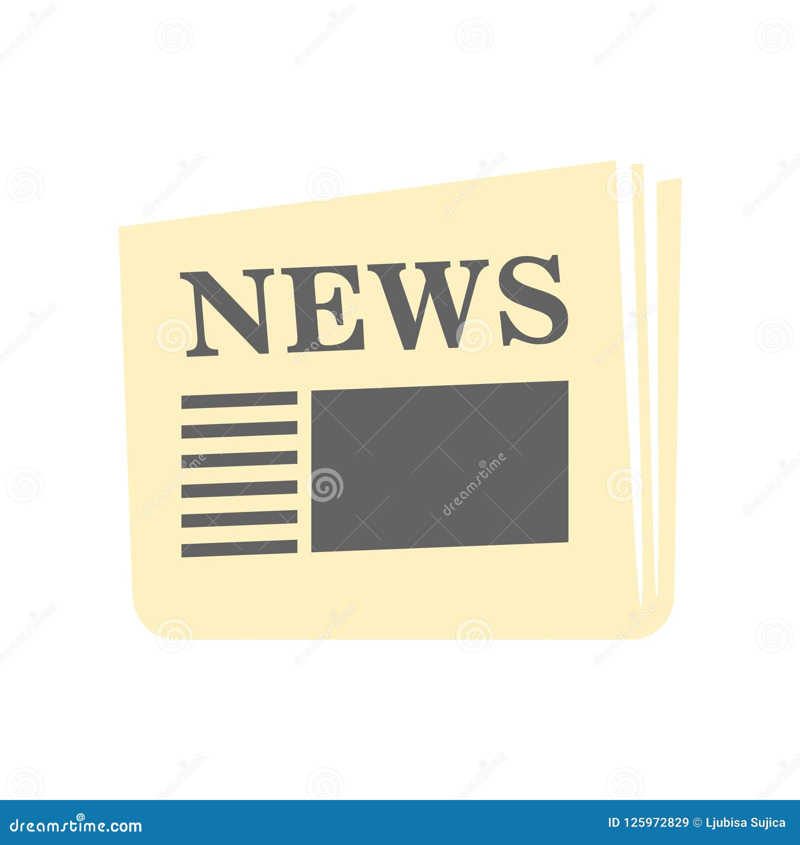 Newspaper Simple Concept, Simple Vector Icon Stock Vector ...