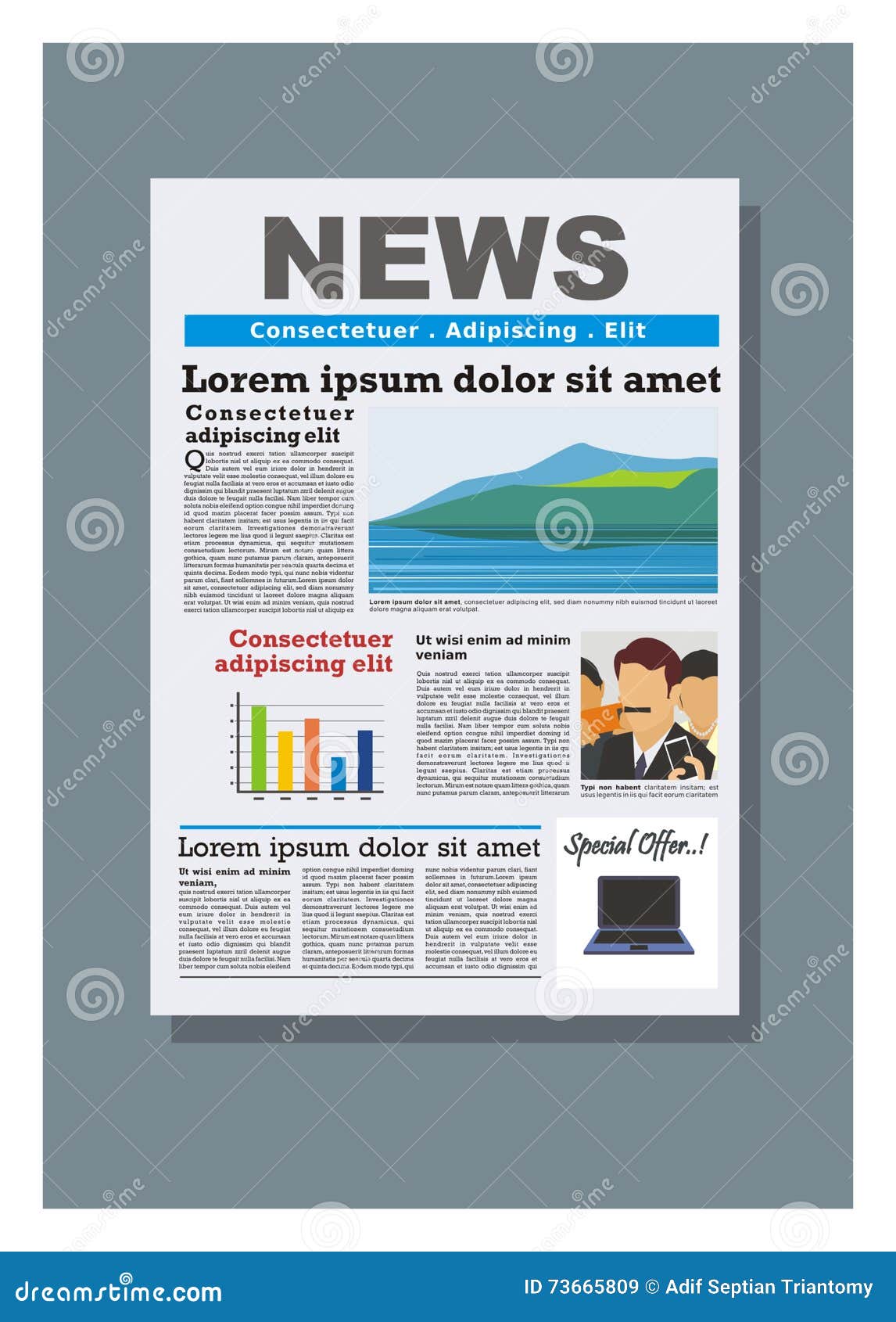 Newspaper Simple Illustration Stock Vector - Illustration of journalism ...