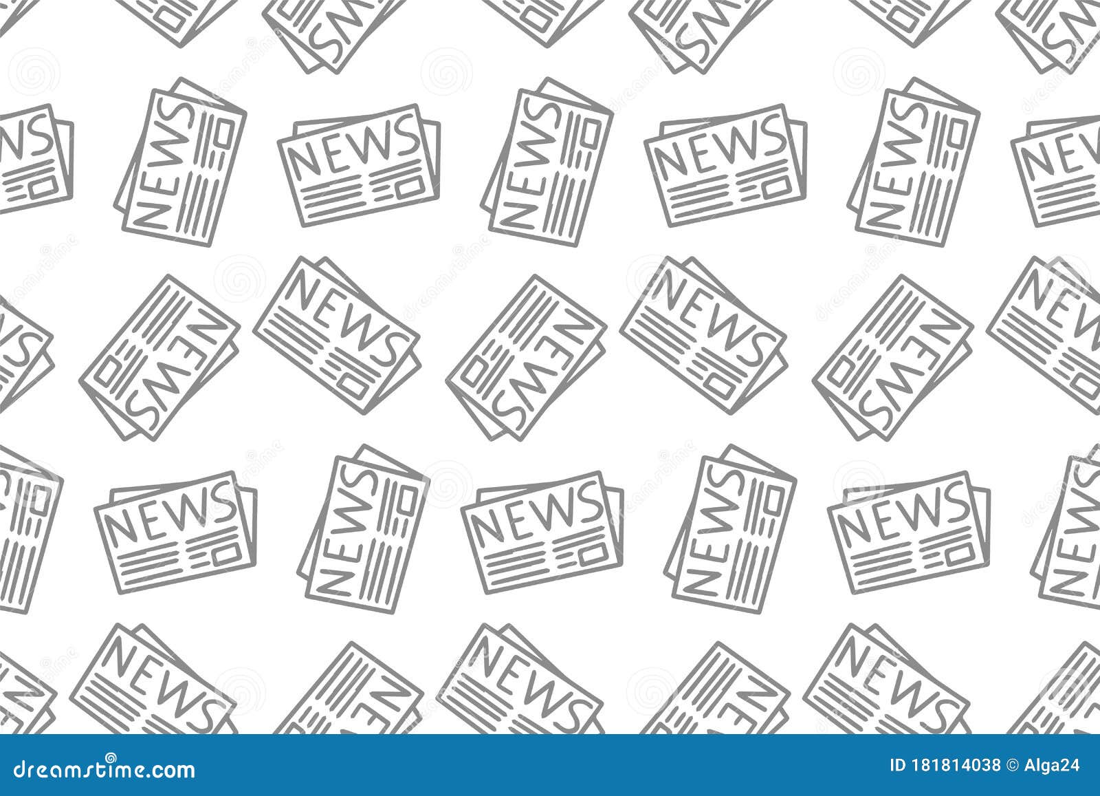 Newspaper Sketch Vector Seamless Doodle Pattern Stock Vector ...
