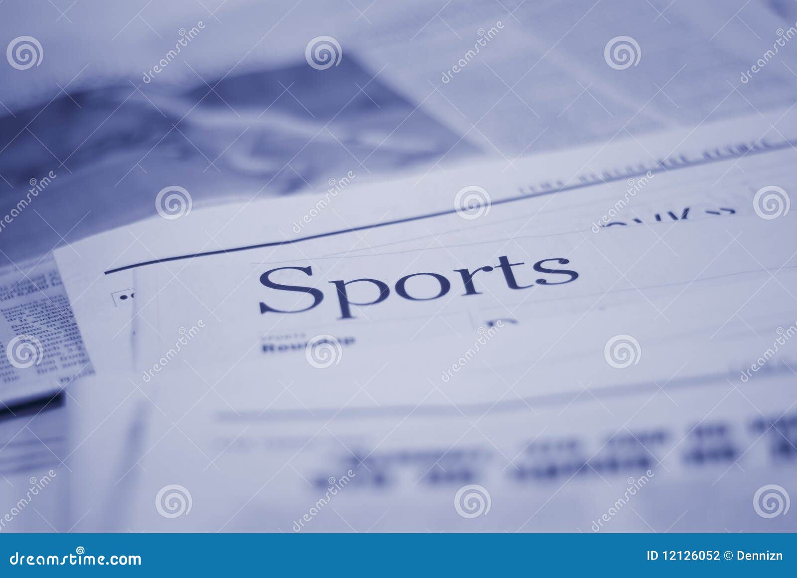 Newspaper, sports page stock photo. Image of information - 12126052