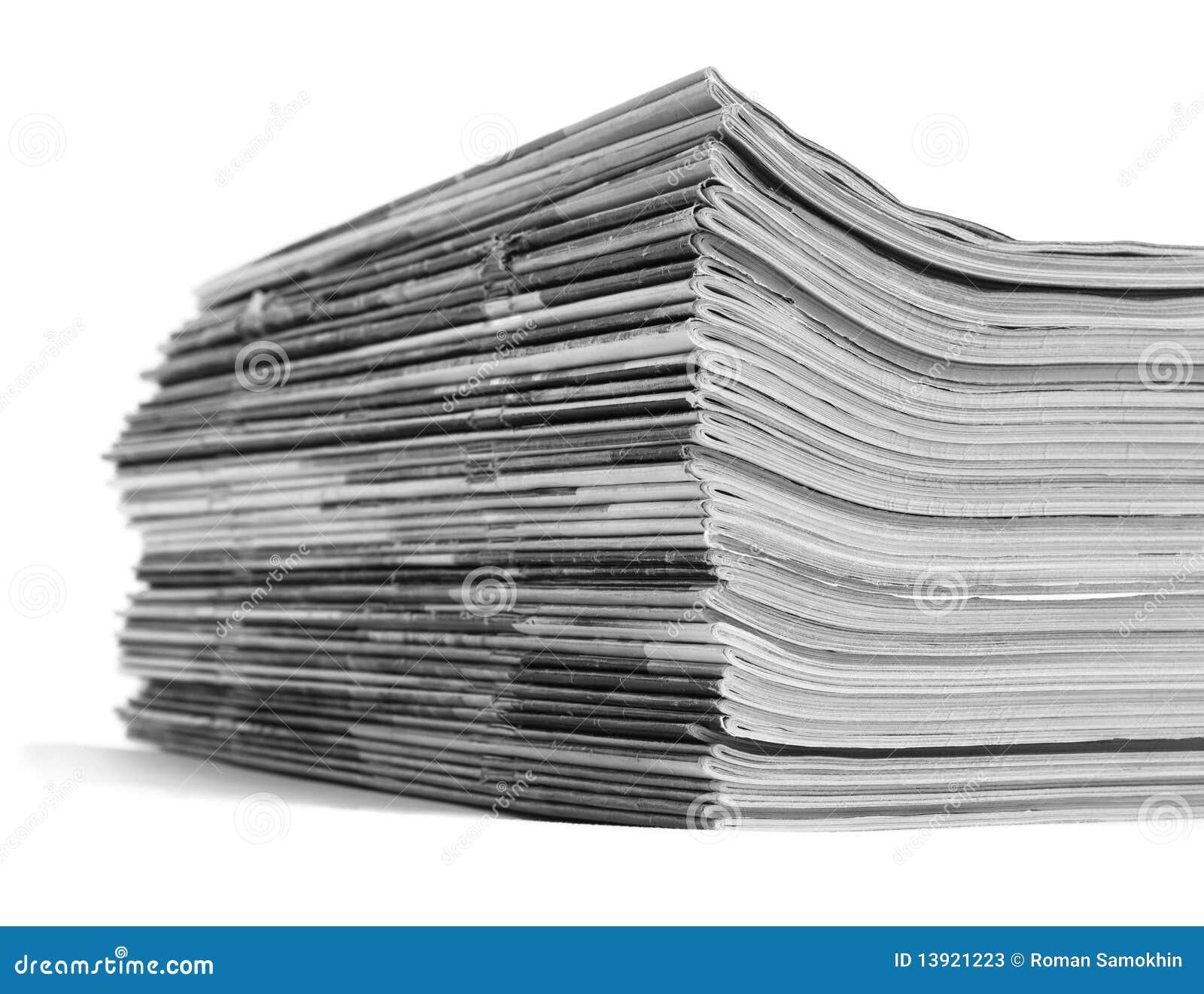 Newspaper Stack stock image. Image of magazine, isolated - 13921223