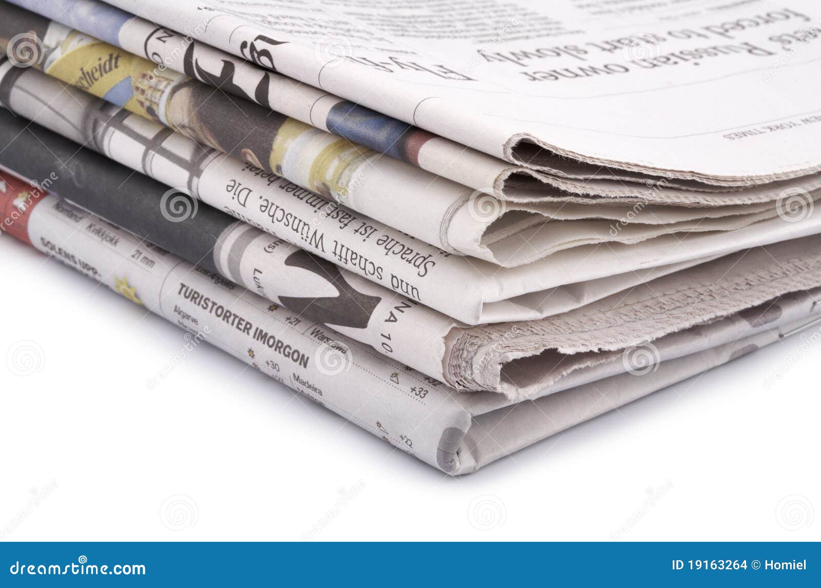 Newspaper Stack stock photo. Image of editor, column - 19163264