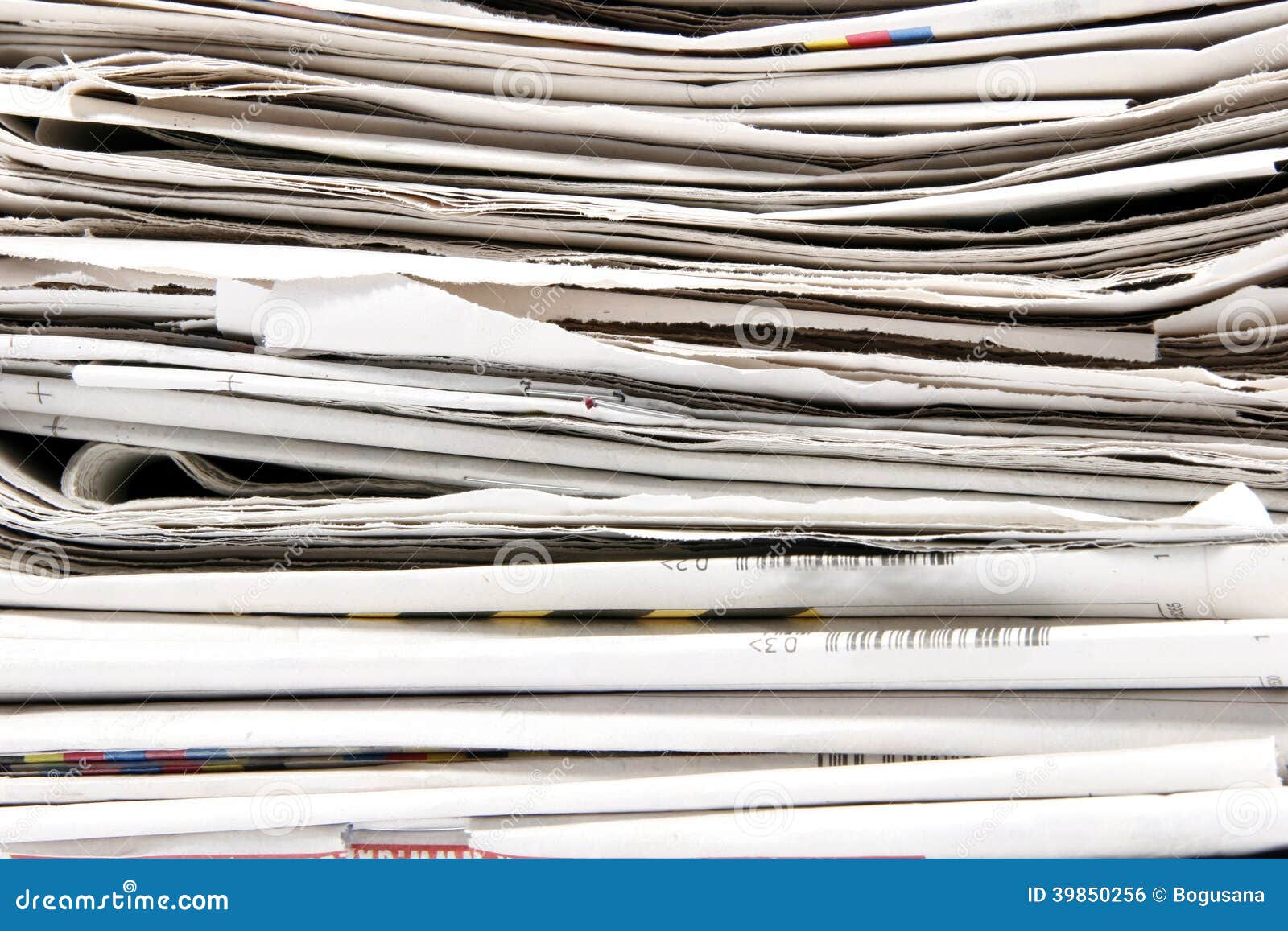 Newspaper stack stock photo. Image of article, informed - 39850256