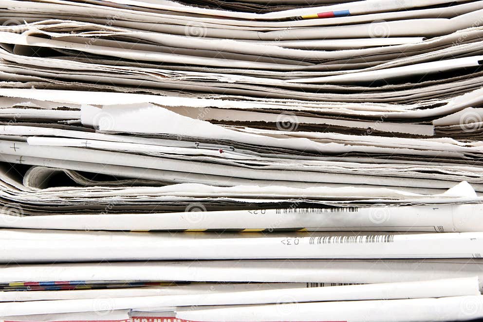 Newspaper stack stock photo. Image of article, informed - 39850256