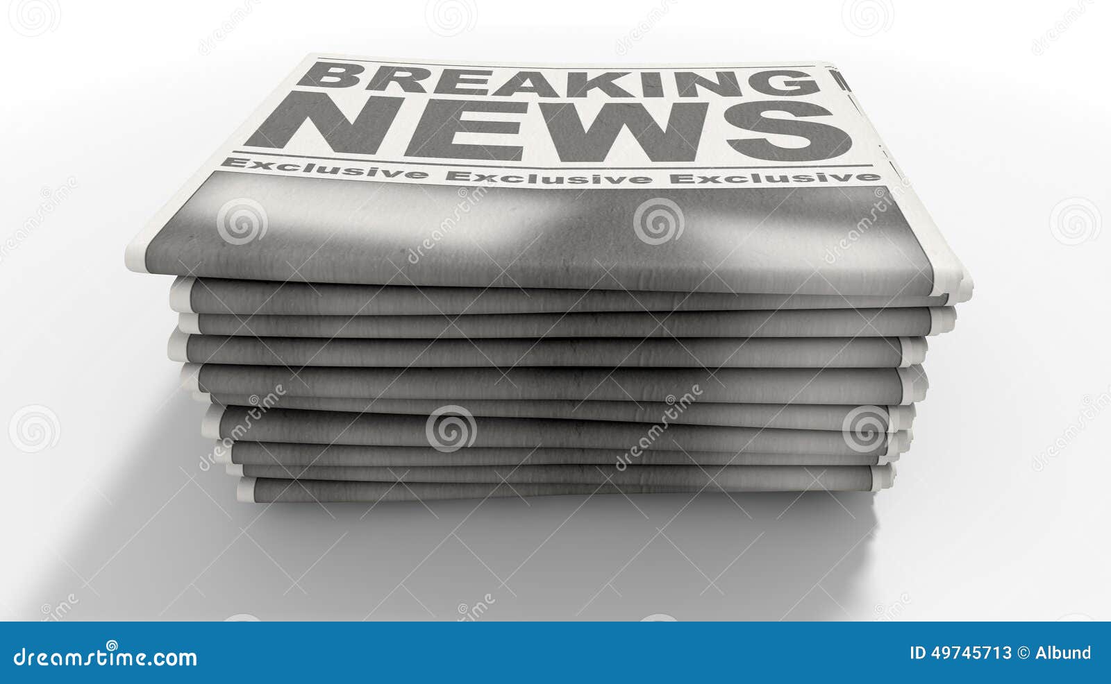 Newspaper Stack Breaking News Stock Image - Image of breaking, scoop ...