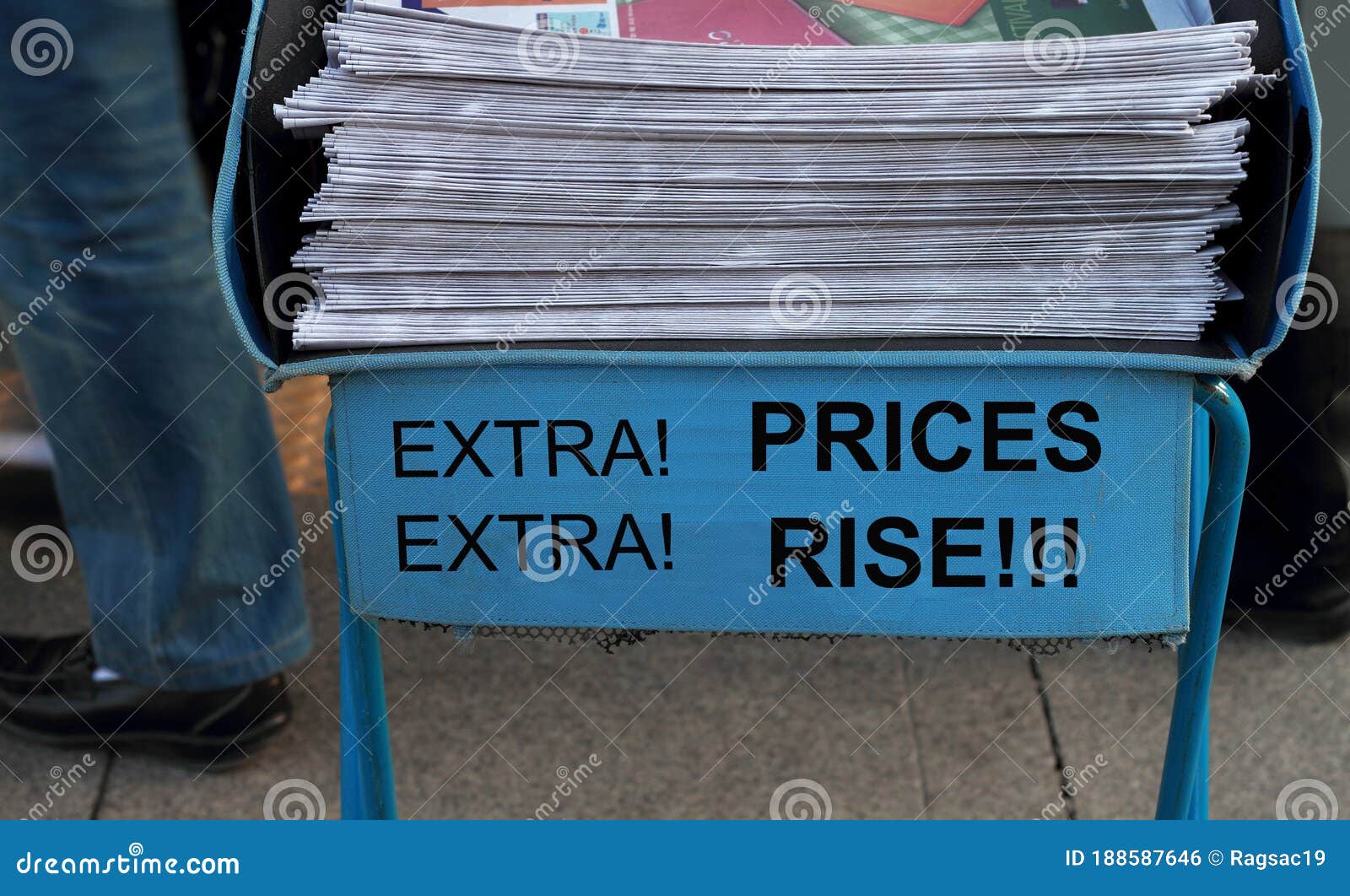 Newspaper Stack Headline of Price Increase Stock Photo - Image of ...