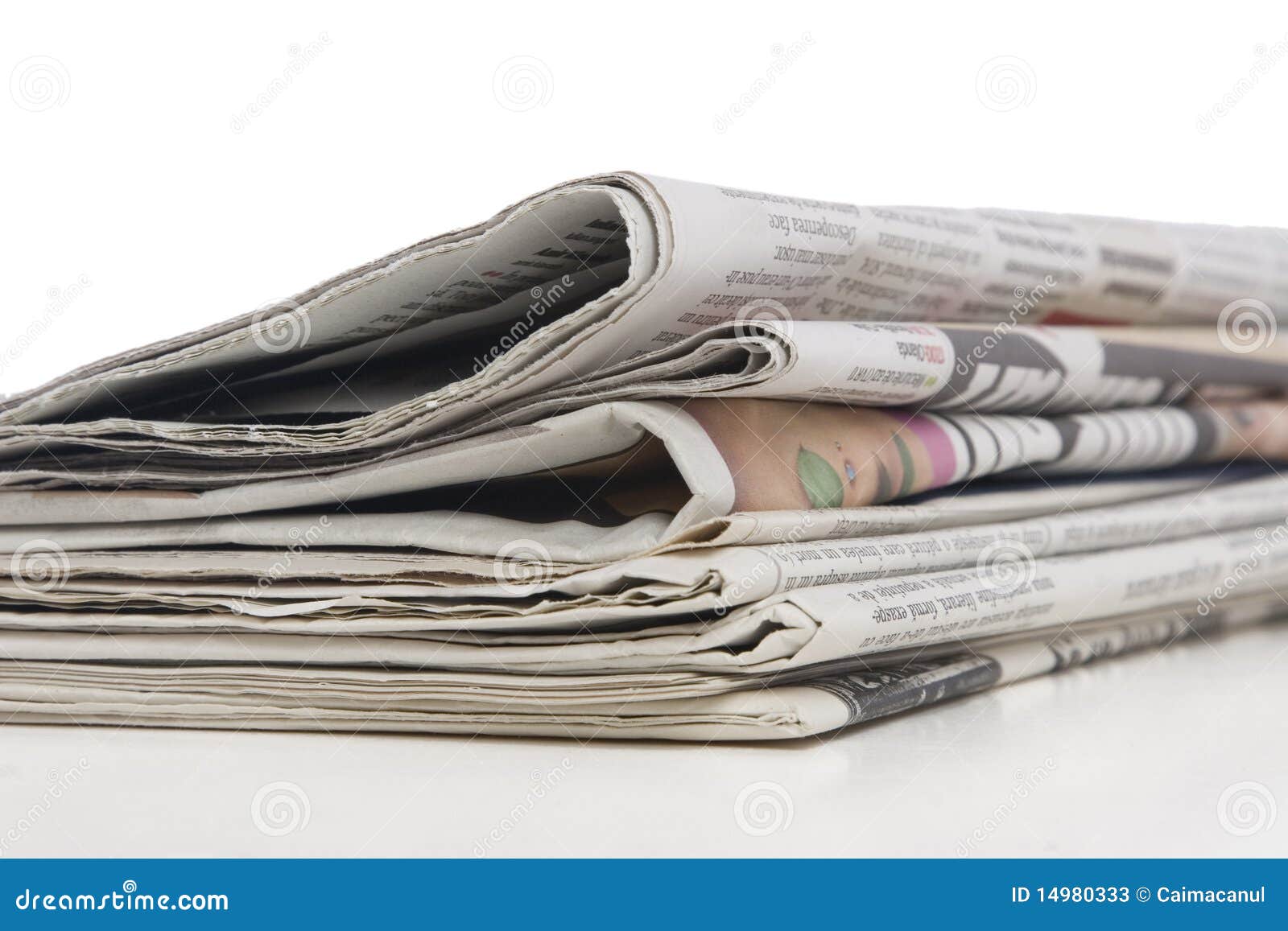 Newspaper Stack, Information Concept Stock Image - Image of journal ...