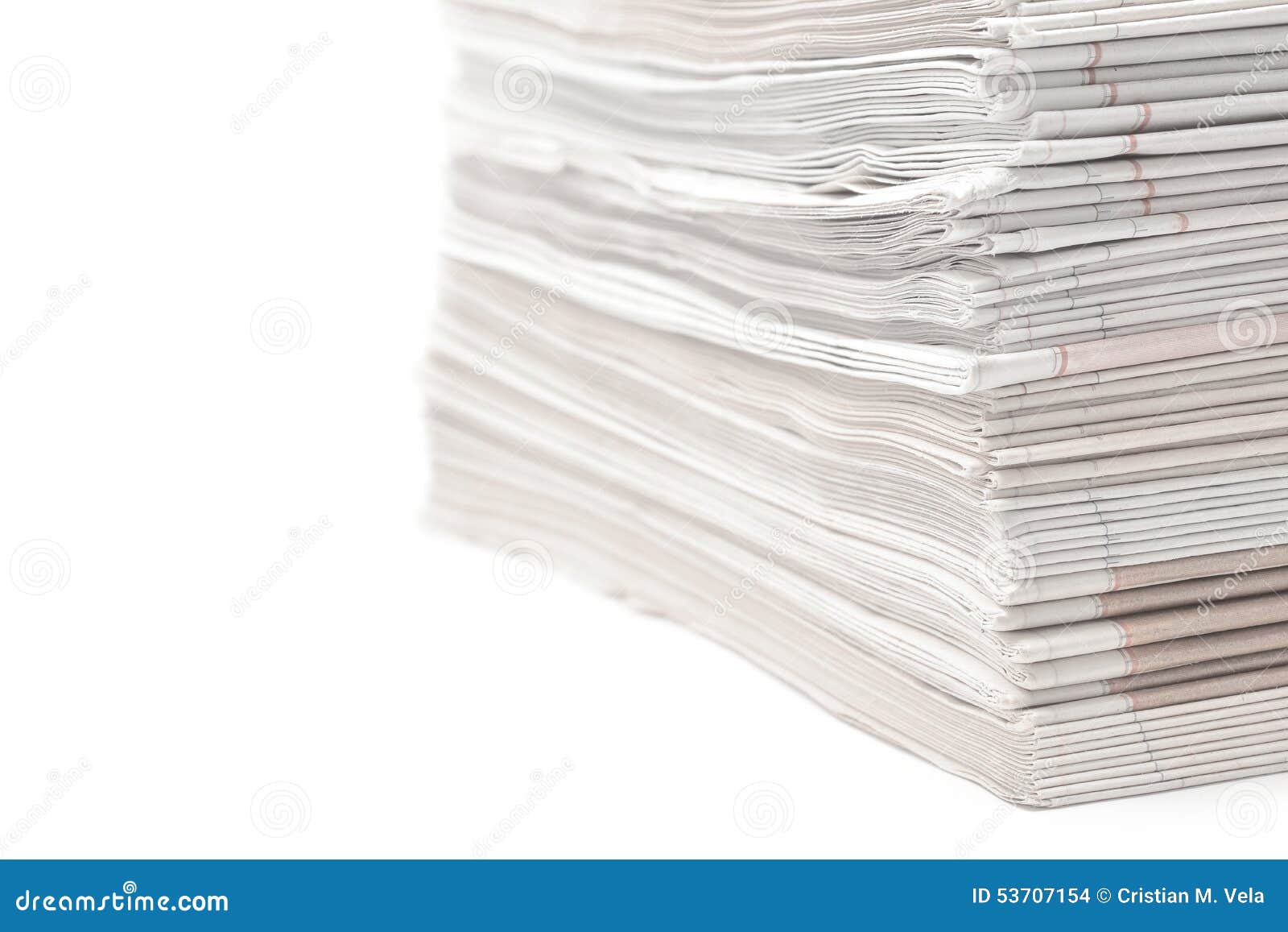 Newspaper stack stock photo. Image of heap, press, recycling - 53707154