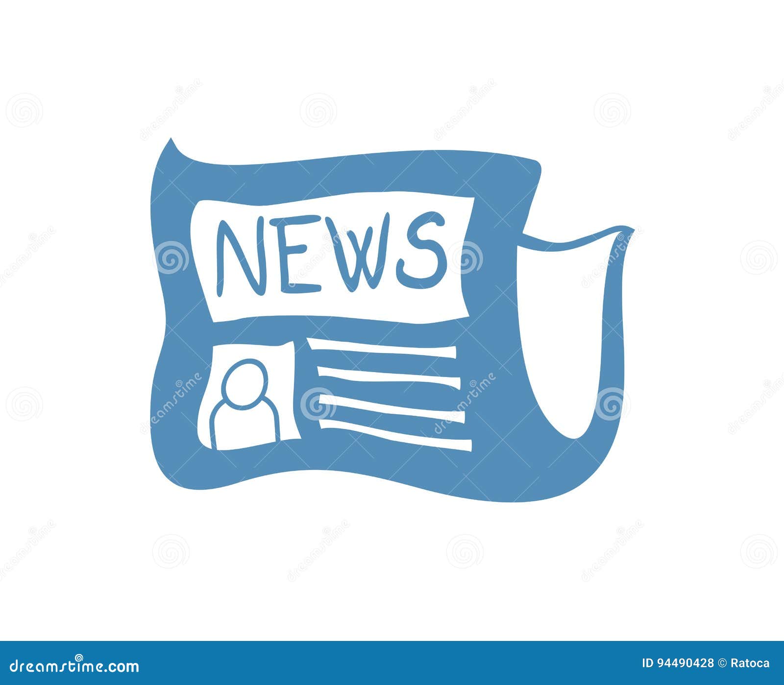 Newspaper symbol stock vector. Illustration of event - 94490428