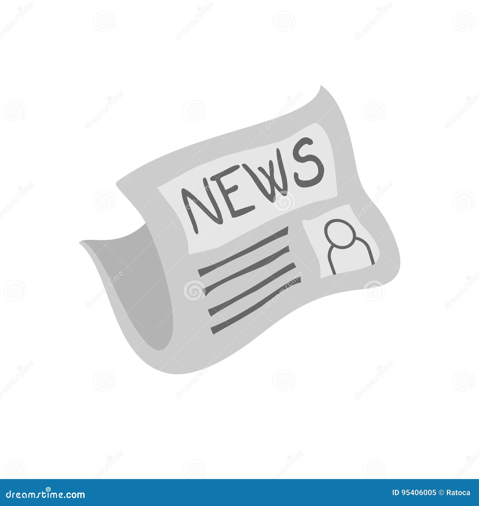 Newspaper symbol stock vector. Illustration of newsletter - 95406005
