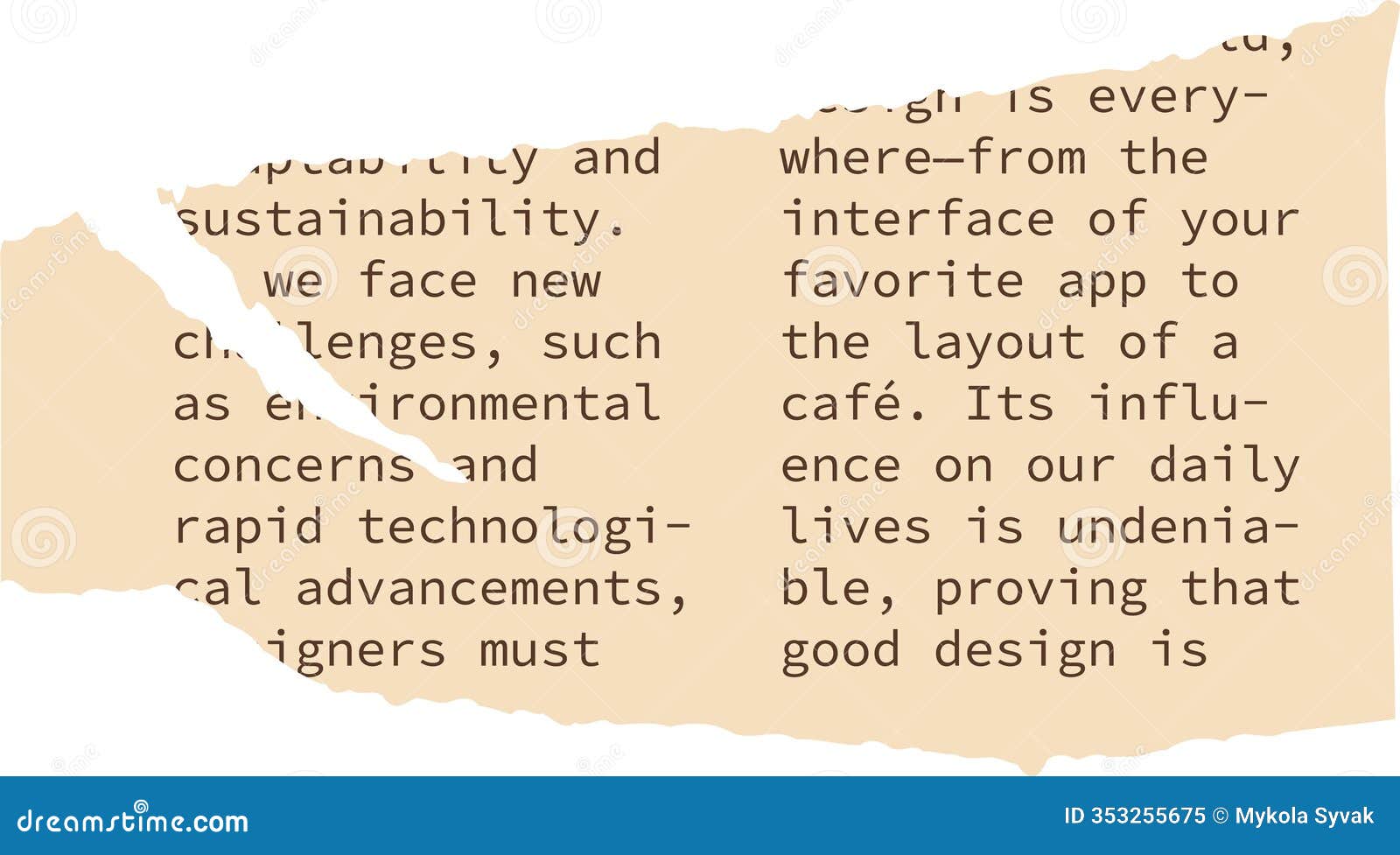 Newspaper Torn Sheet Vector Illustration | CartoonDealer.com #353255736