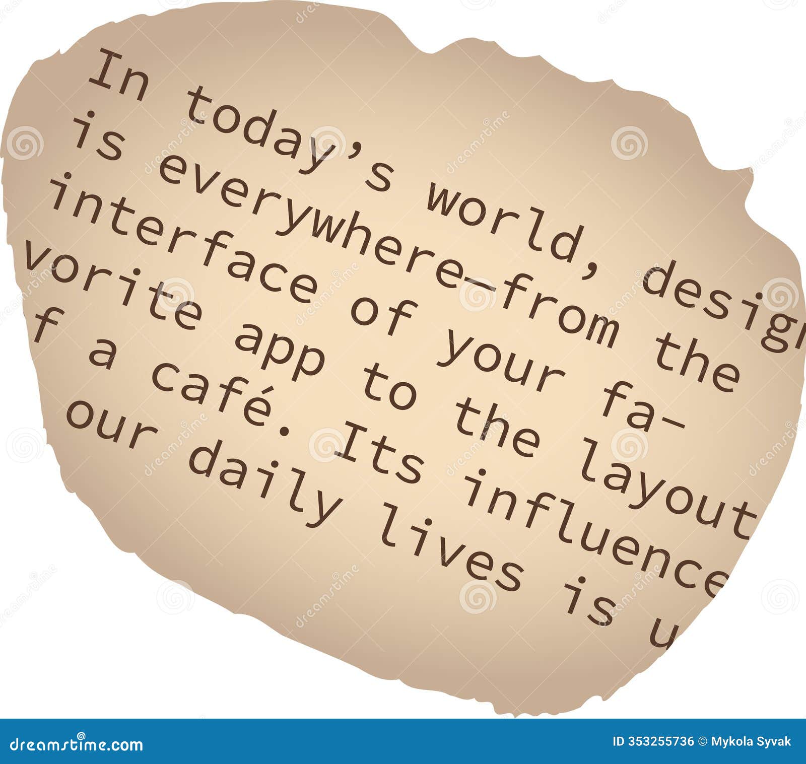 Newspaper Torn Sheet Vector Illustration | CartoonDealer.com #353255736