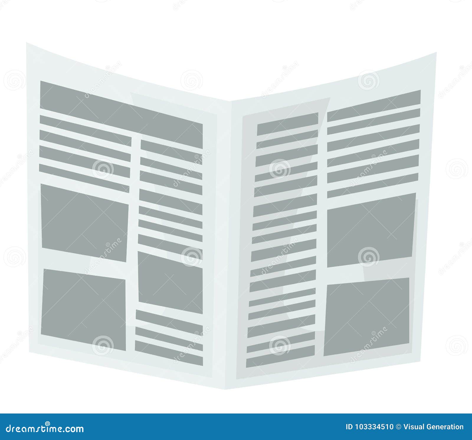 Newspaper Vector Cartoon Illustration. Stock Vector - Illustration of ...