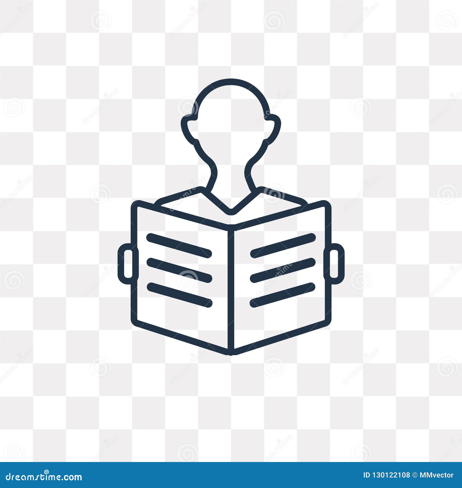 Newspaper Vector Icon Isolated on Transparent Background, Linear Stock ...