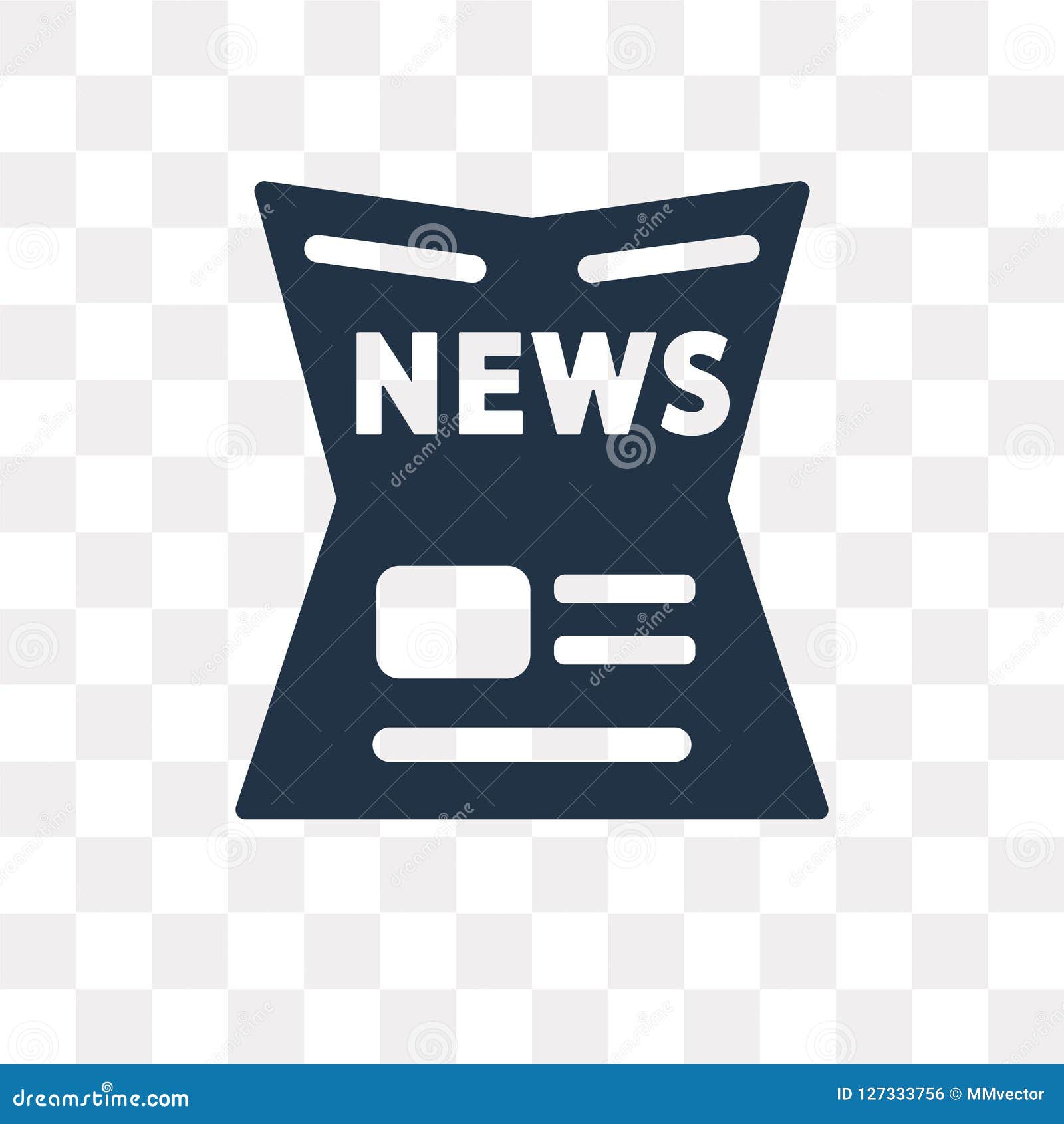 Newspaper Vector Icon Isolated On Transparent Background, Newspaper ...