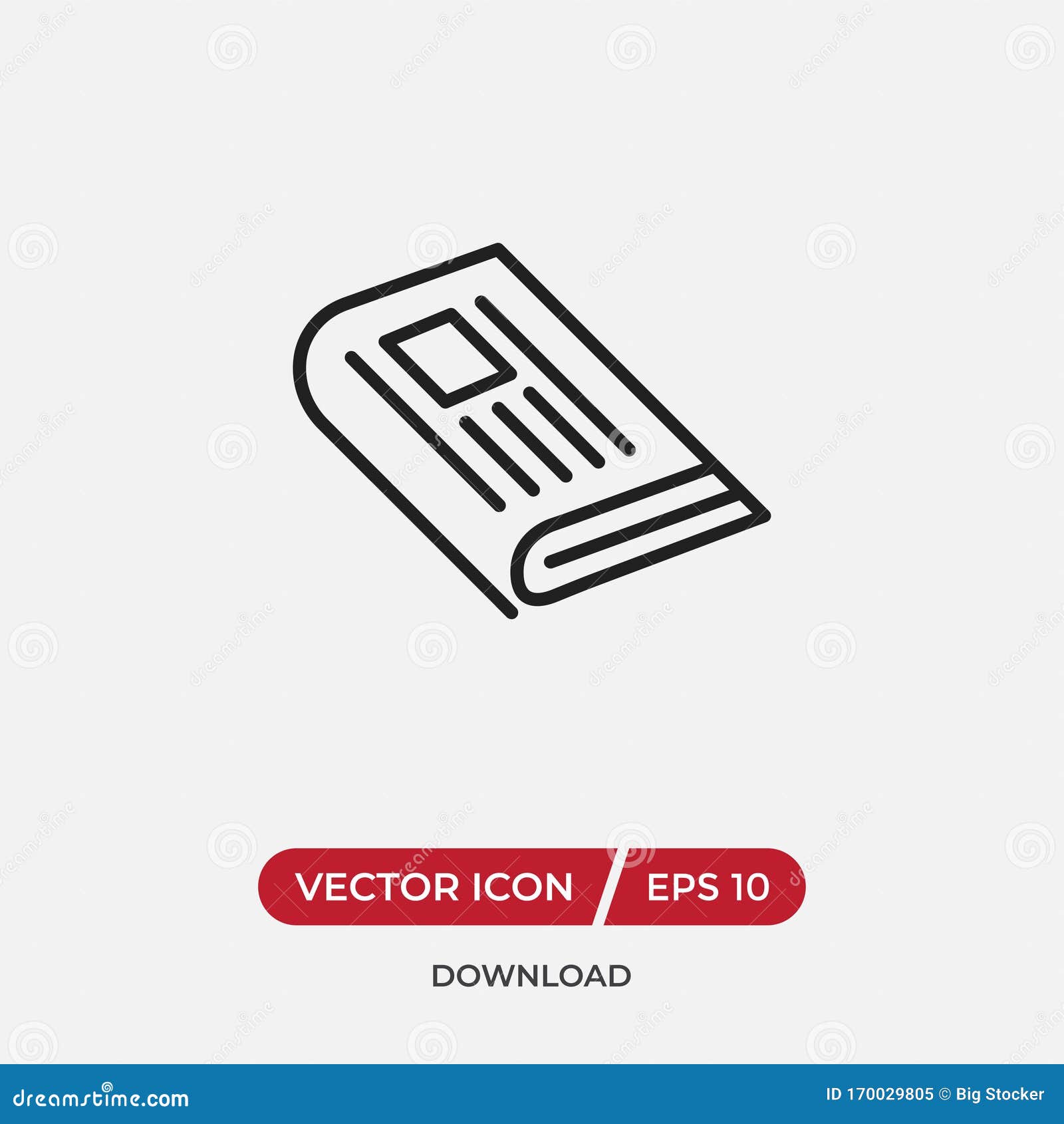 Newspaper Vector Icon in Modern Design Style for Web Site and Mobile ...