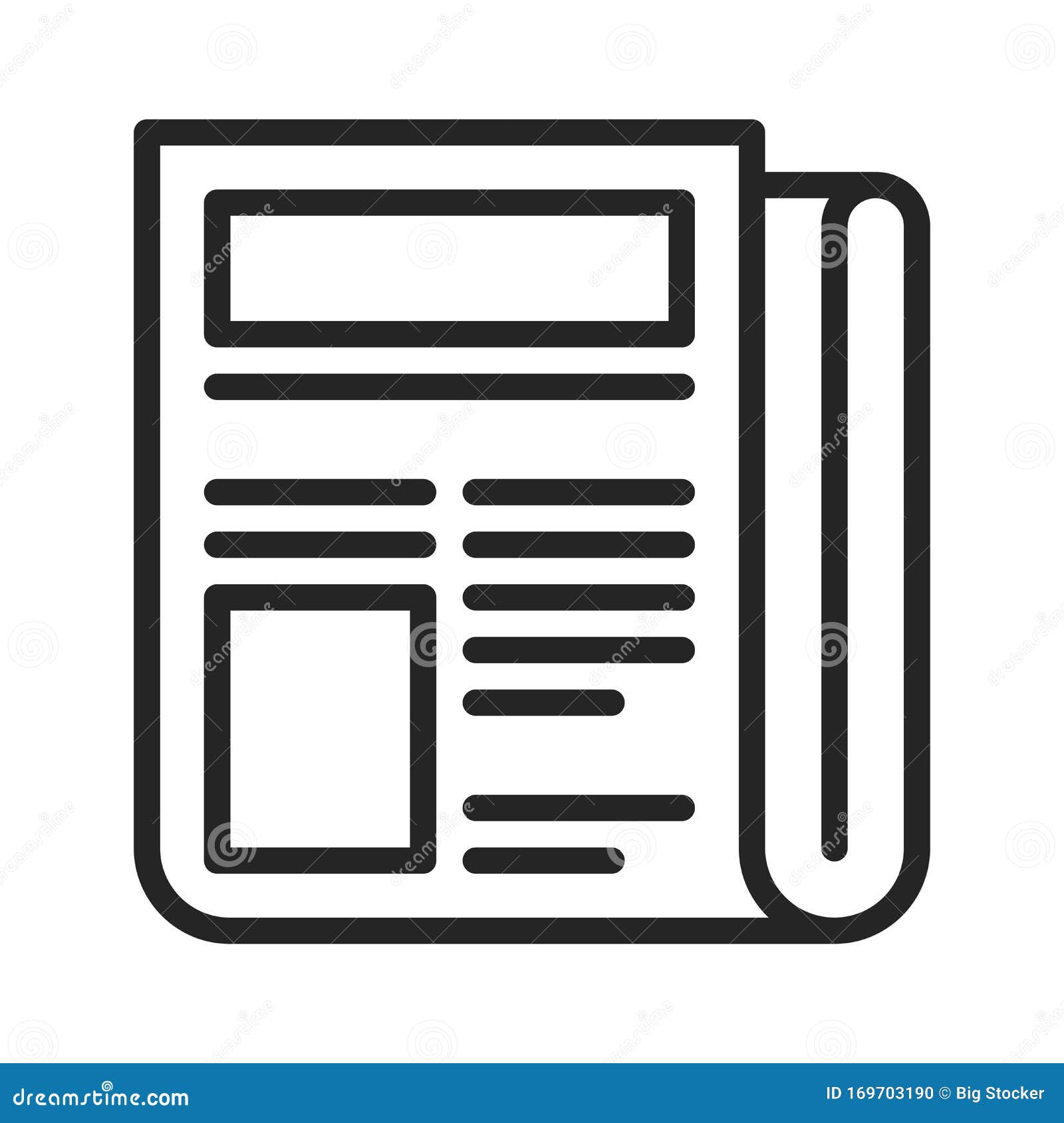 Newspaper Vector Icon in Modern Design Style for Web Site and Mobile ...