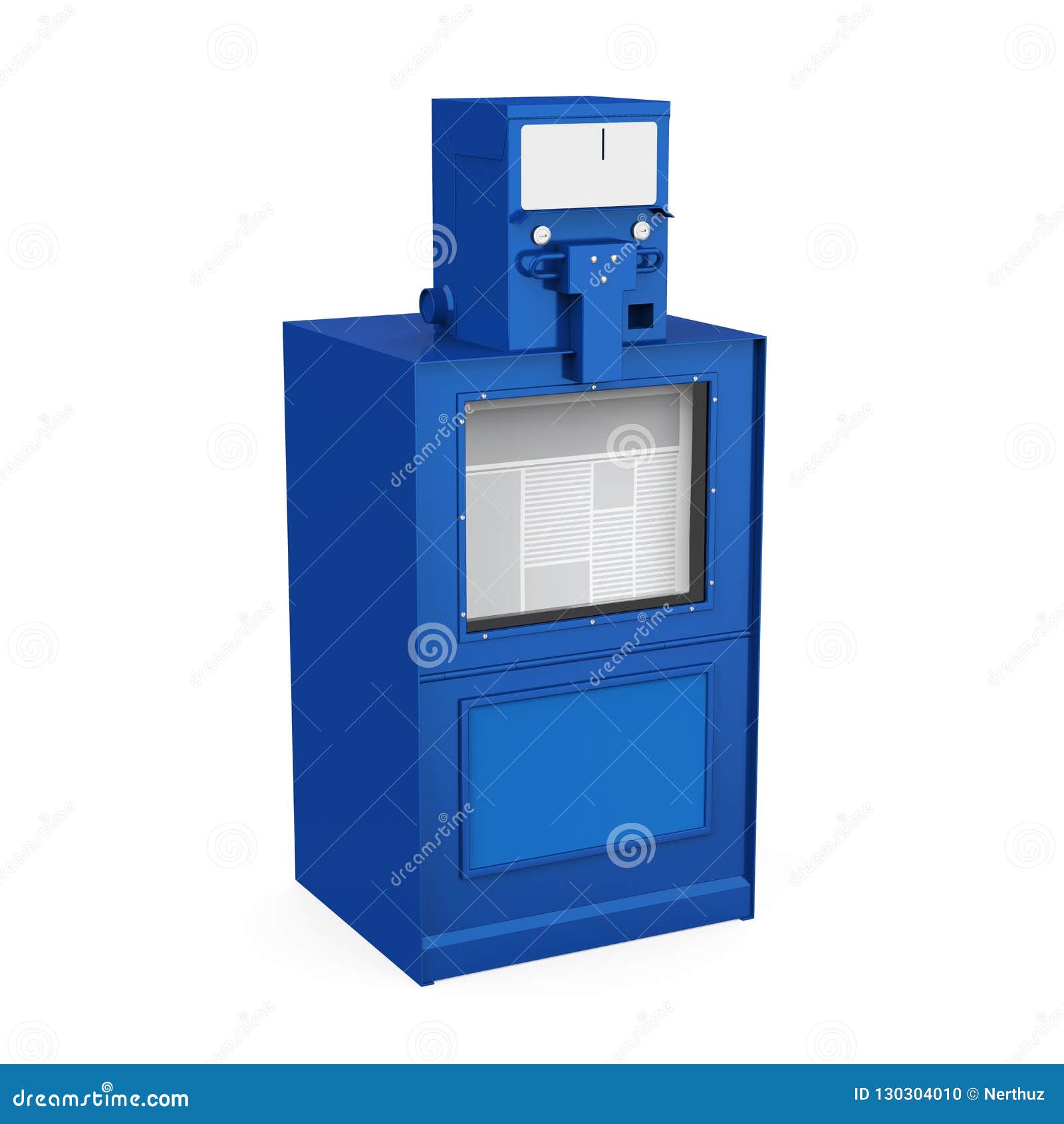 Newspaper Vending Machine Isolated Stock Illustration - Illustration of ...