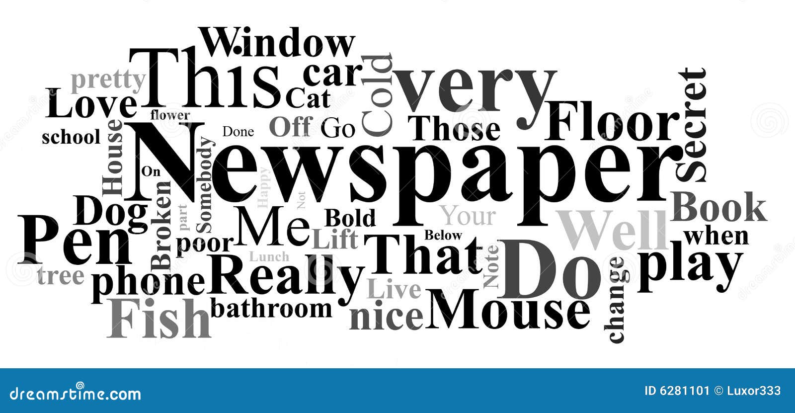 Newspaper - words collage stock image. Image of cliche - 6281101