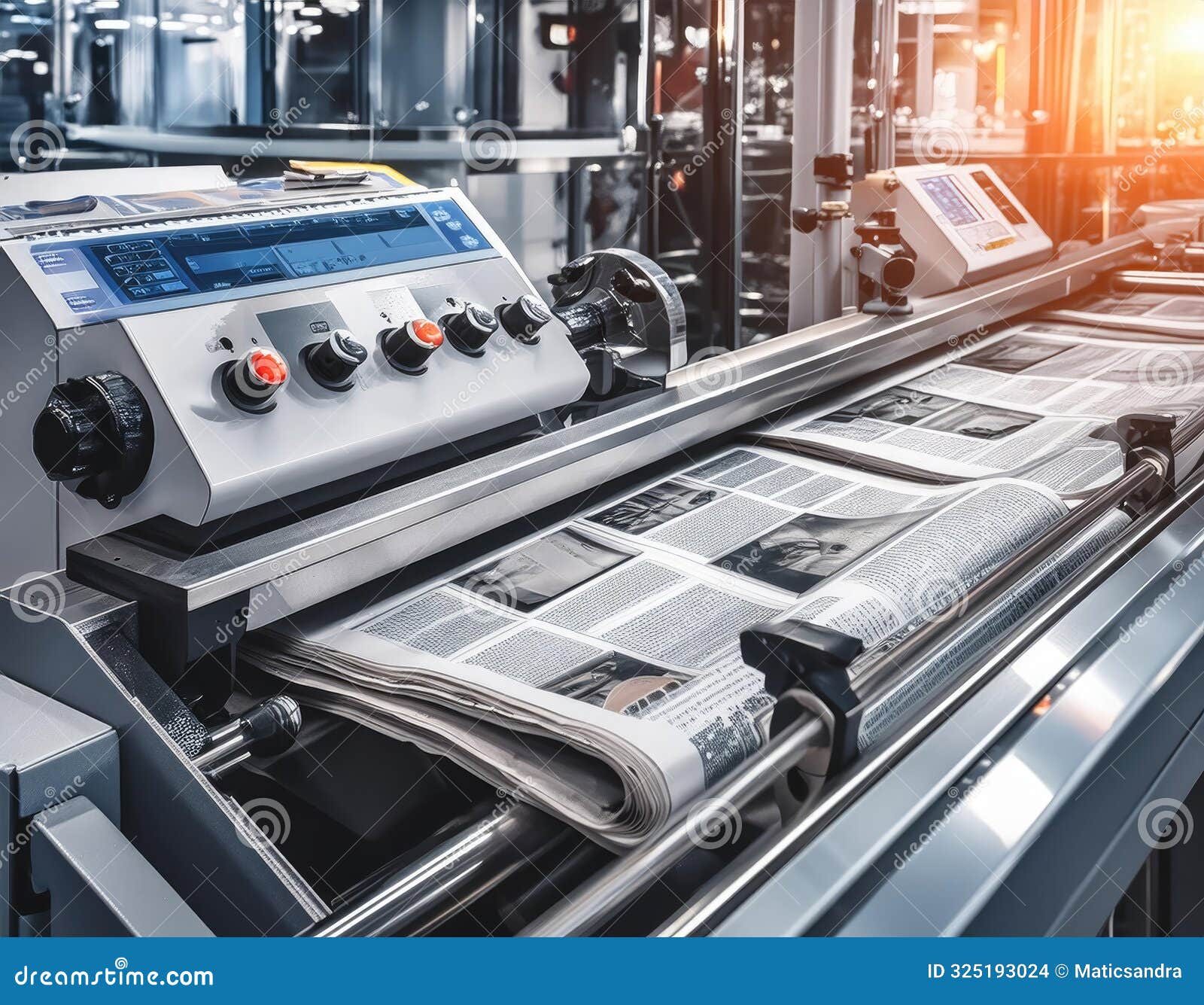 Newspapers Being Printed on the Press for the Latest Issue. Generated ...