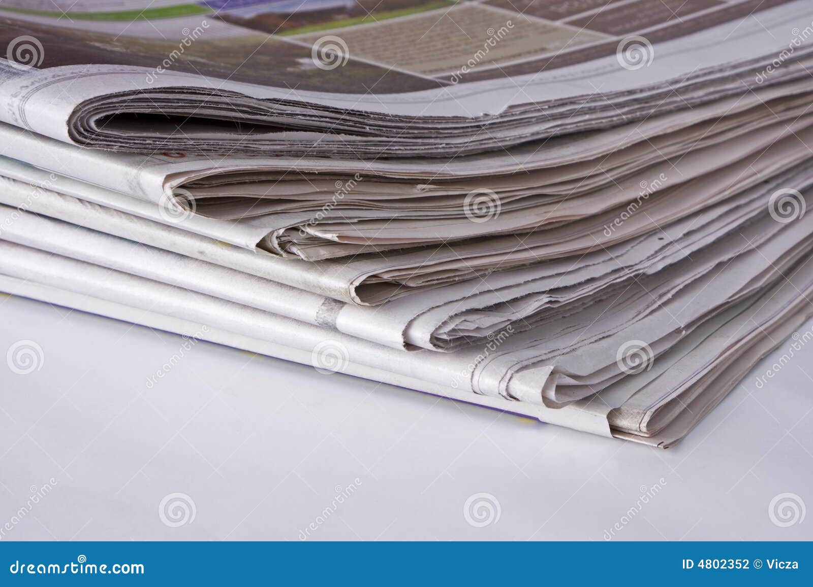 Newspapers - Bottom Corner Stack Stock Photo - Image of print ...