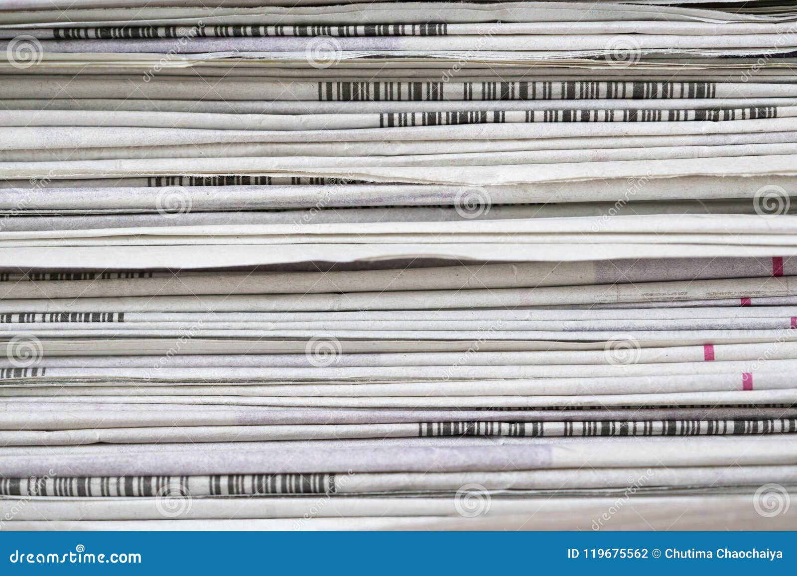 Newspapers Folded And Stacked On The Table Royalty-Free Stock Image ...