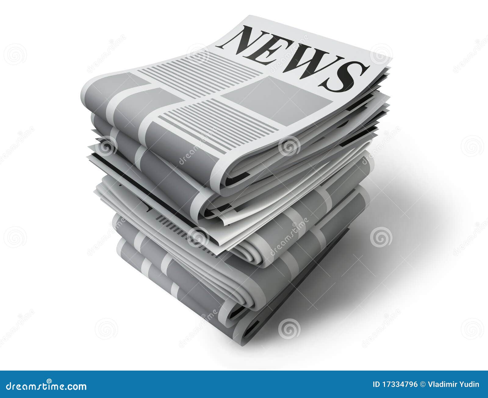 Newspapers stack stock illustration. Illustration of page - 17334796