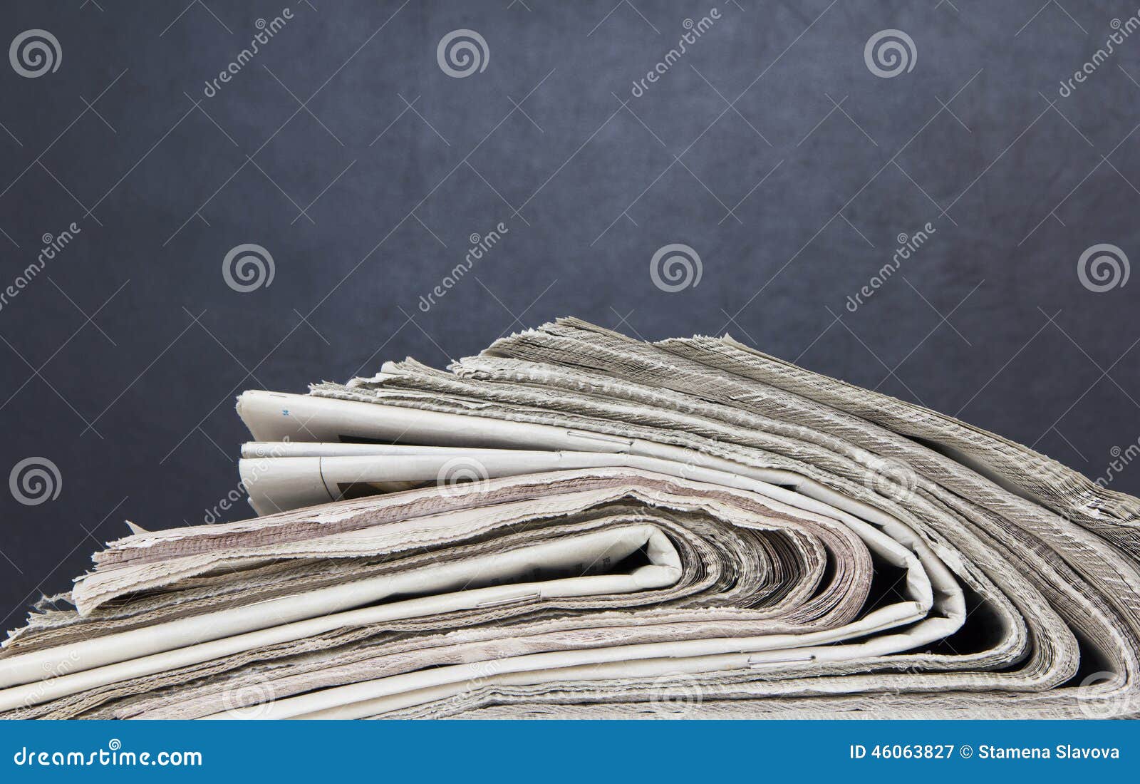 Stack Of Newspapers Top View
