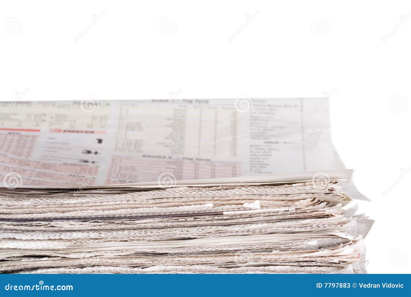 Newspapers stockpile stock image. Image of batch, papers - 7797883