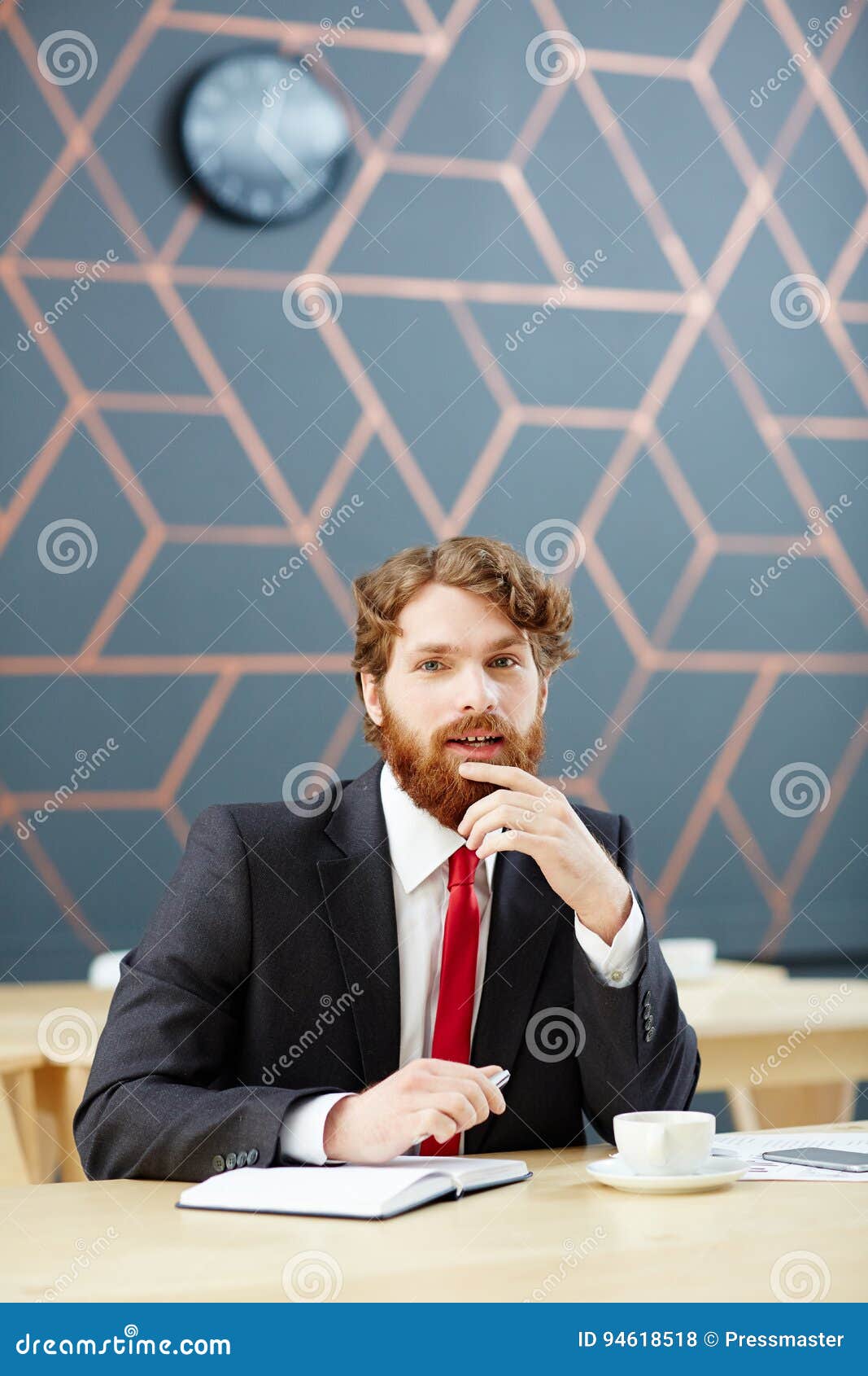 Newsreader at work stock photo. Image of massmedia, note - 94618518