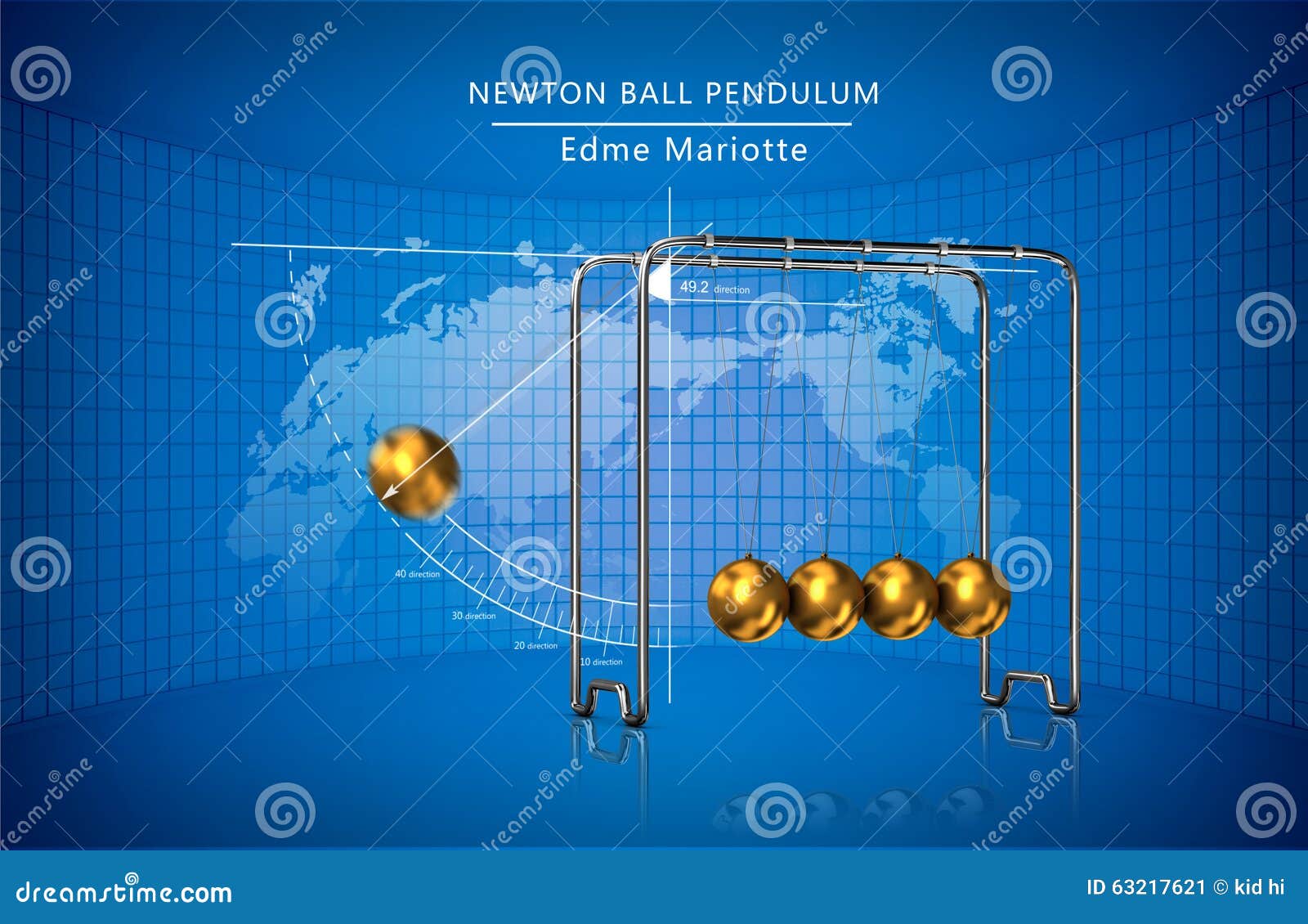 Newton-Ballpendel-Bewegungsgesetze Stock Abbildung - Illustration von mathematik, metall: 63217621