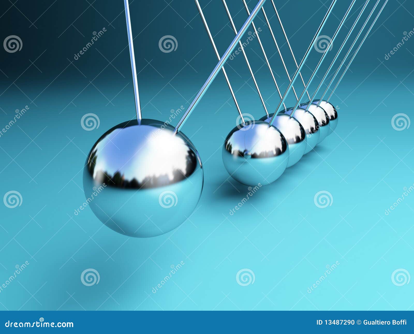 Newton`s Cradle, Stopwatch Formation Newtonian Pendulum. Cartoon Vector ...