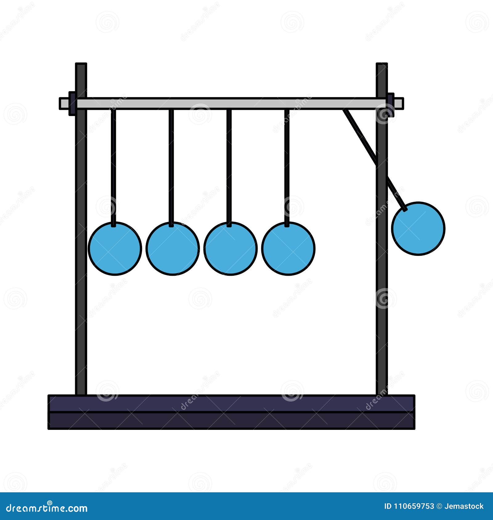 Newton cradle pendulum stock vector. Illustration of science - 110659753