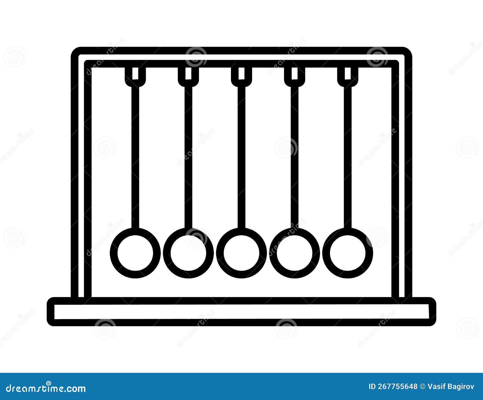Newton, Pendulum, Physics Vector Icon on Transparent Background ...