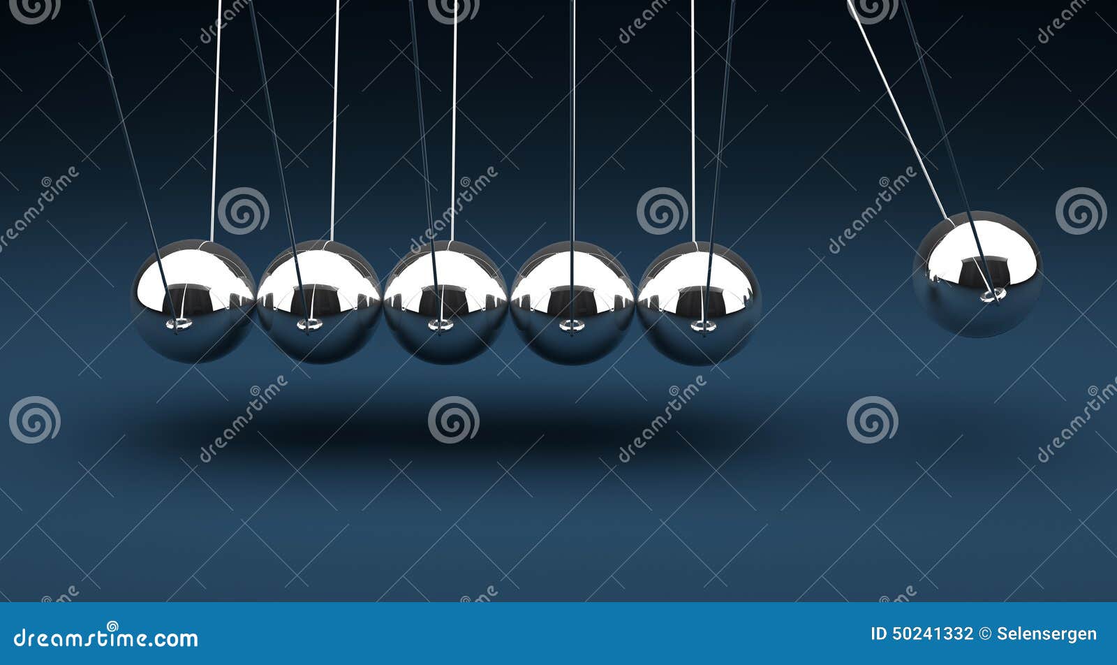 Newton`s Cradle, Action And Reaction Concept, Series Of Swinging ...