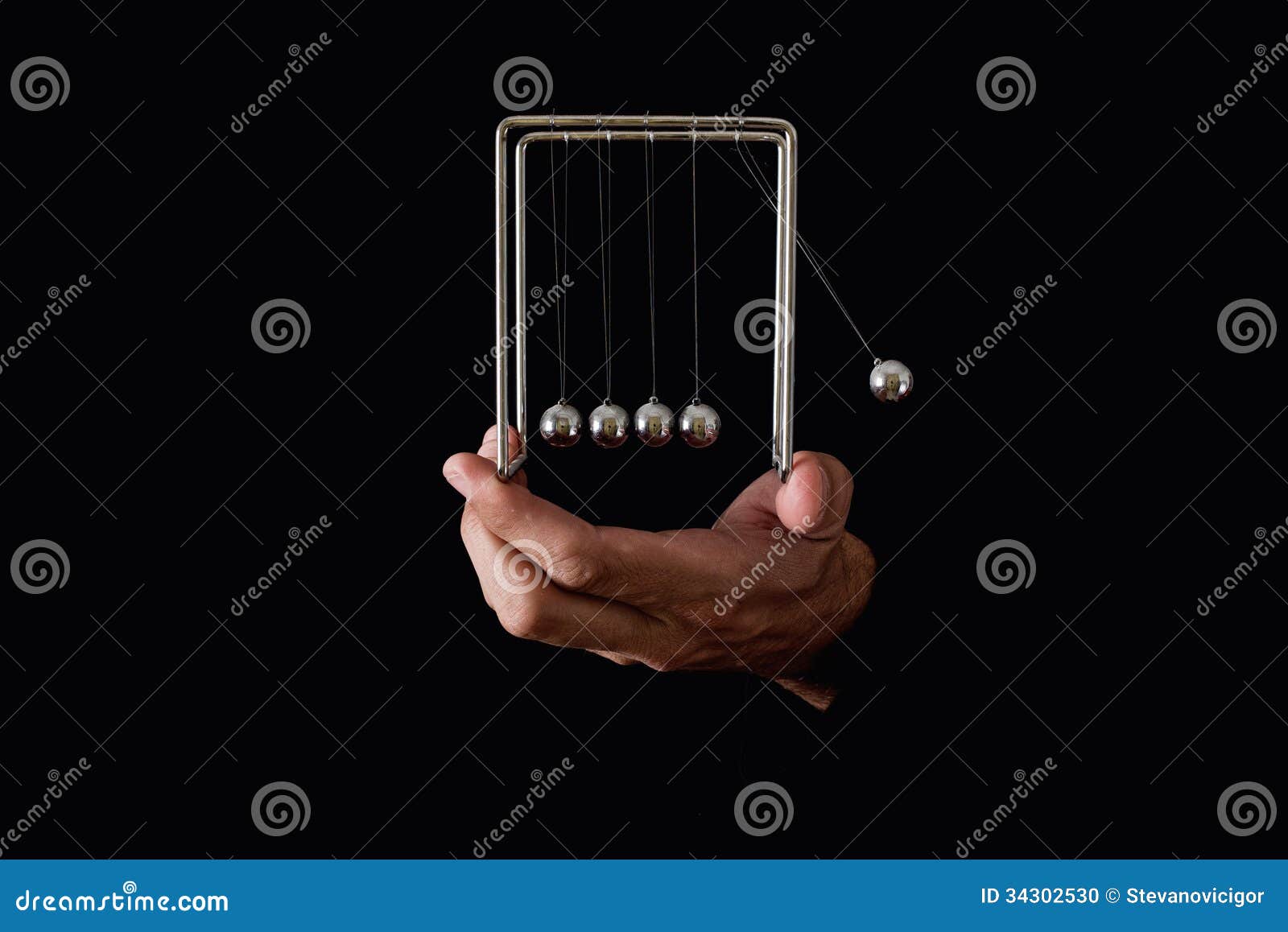 Newton S Pendulum or Cradle Stock Photo - Image of cradle, motion: 34302530