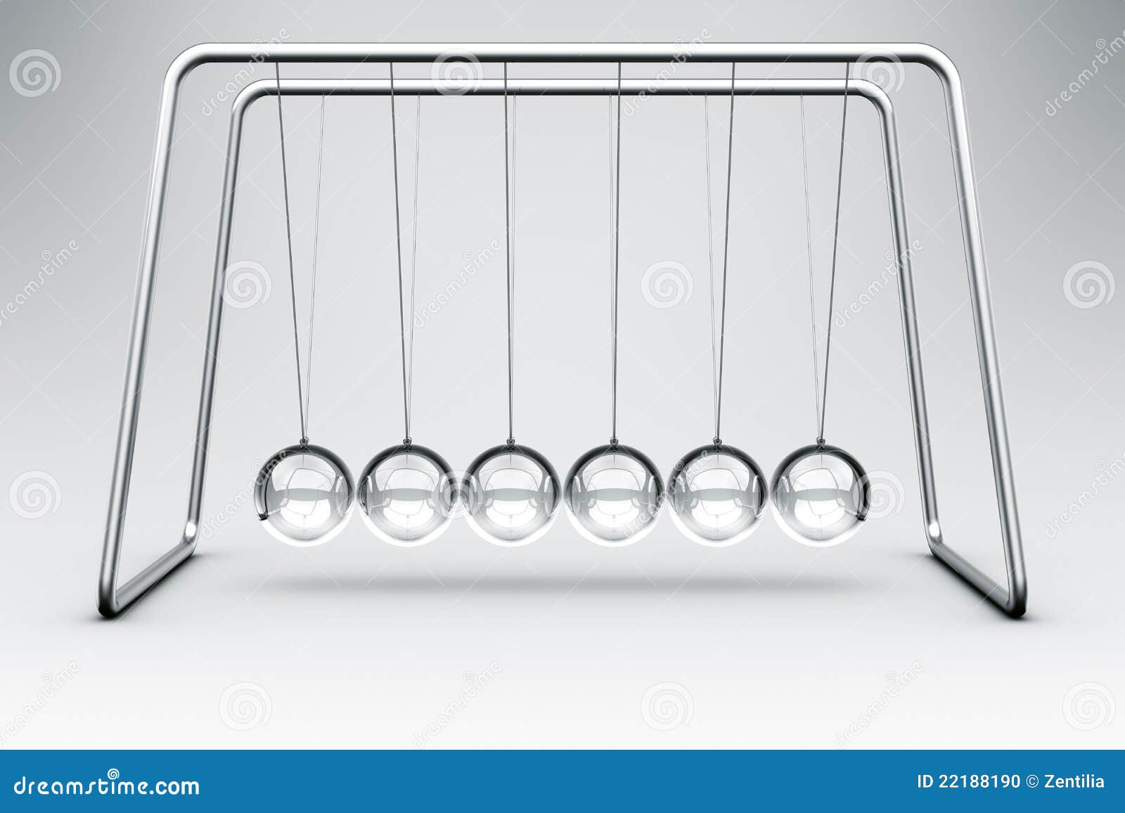 Newtons Cradle Made in Glass Stock Illustration - Illustration of ball ...